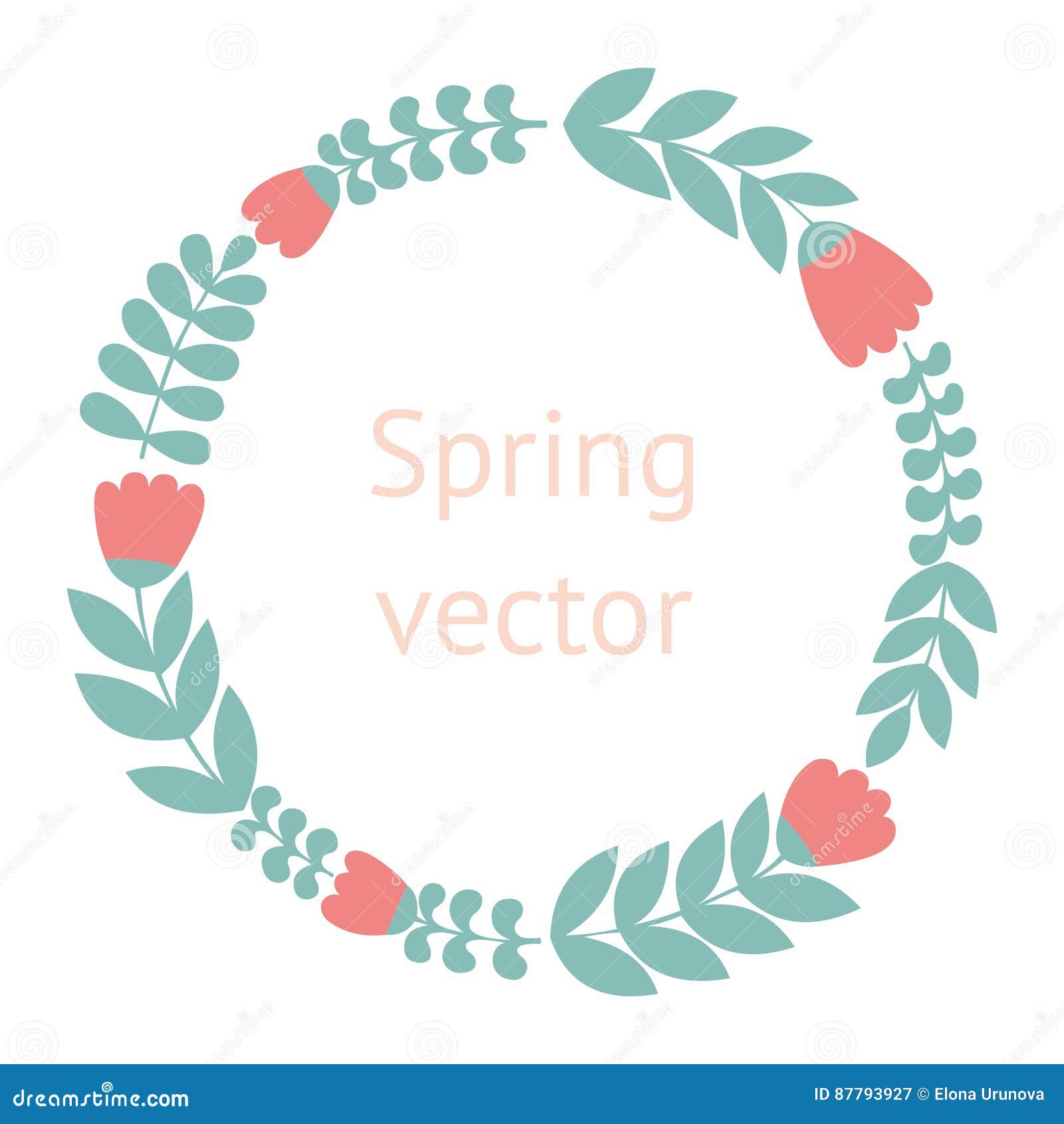Round Wreath with Leaves. Vector Stock Vector - Illustration of leaf ...