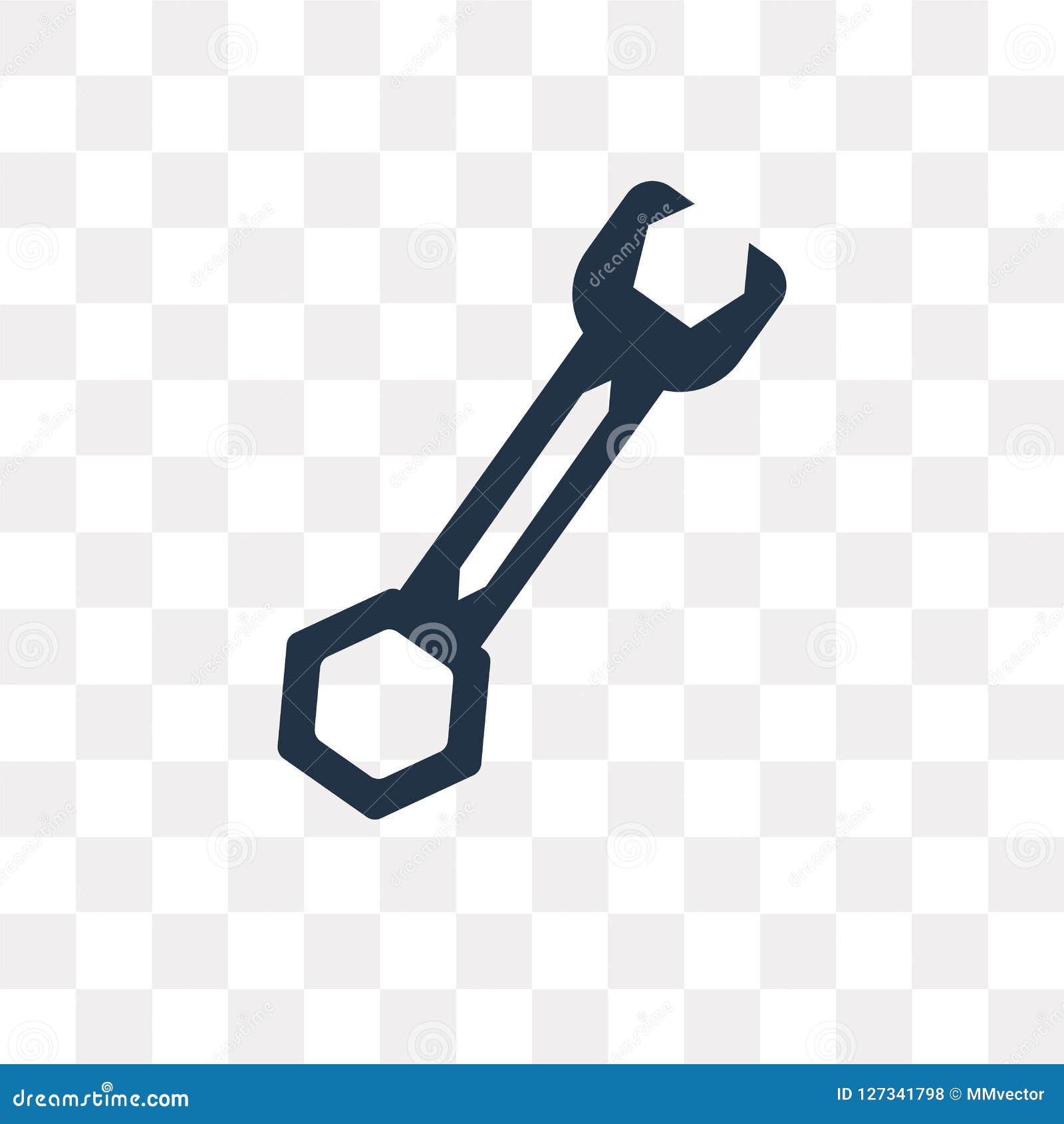 Round Wrench Vector Icon Isolated on Transparent Background, Round ...