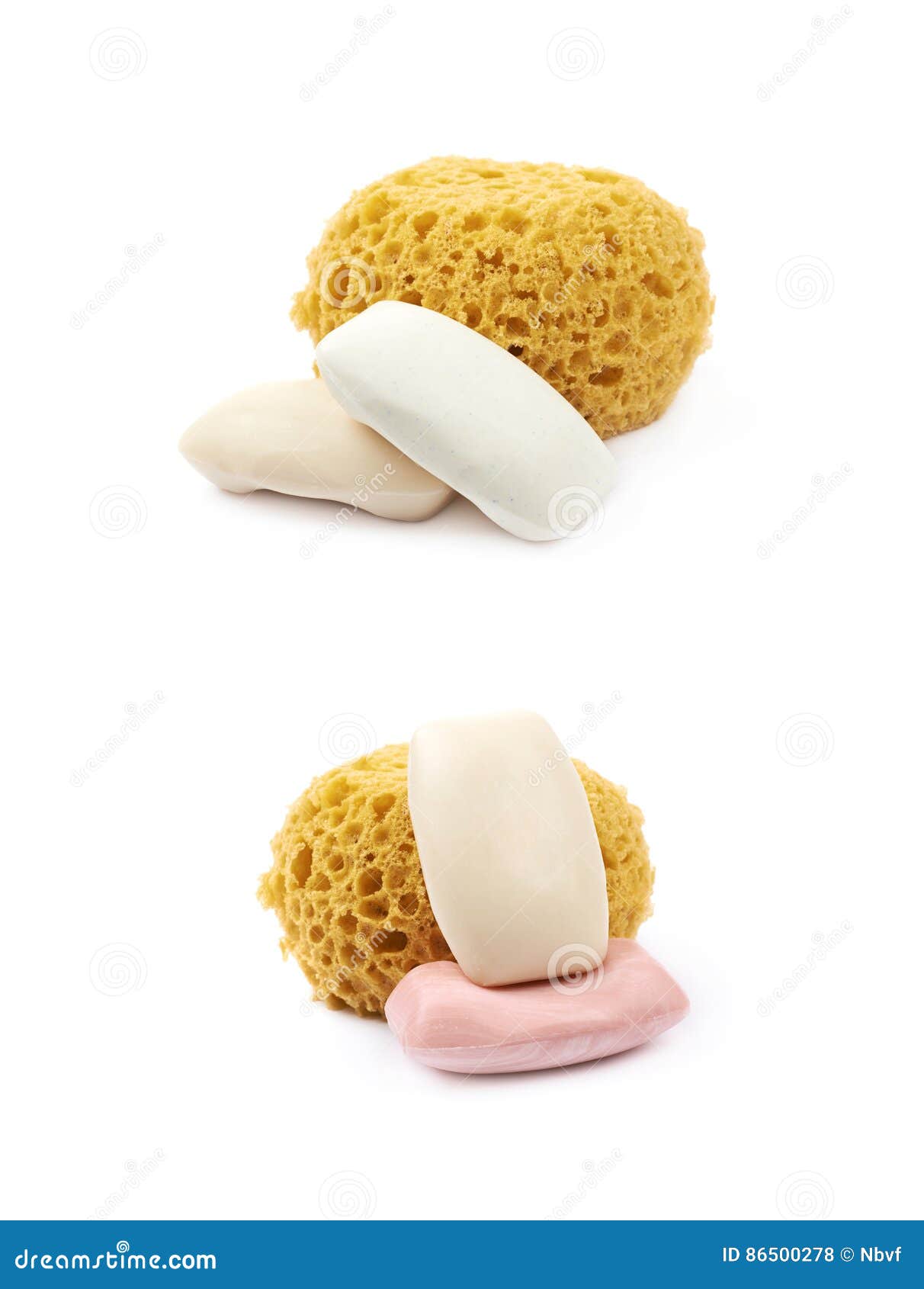 Round Yellow Bath Sponge Isolated Stock Photo - Image of cosmetics ...