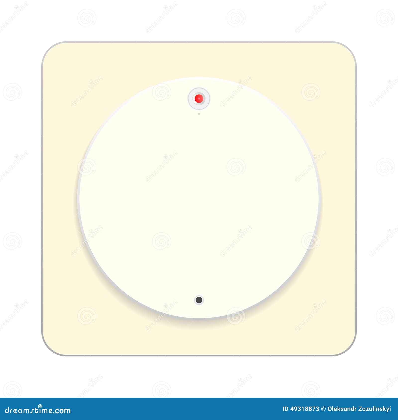 The Round Yellow Button. Vector Stock Vector - Illustration of blue ...