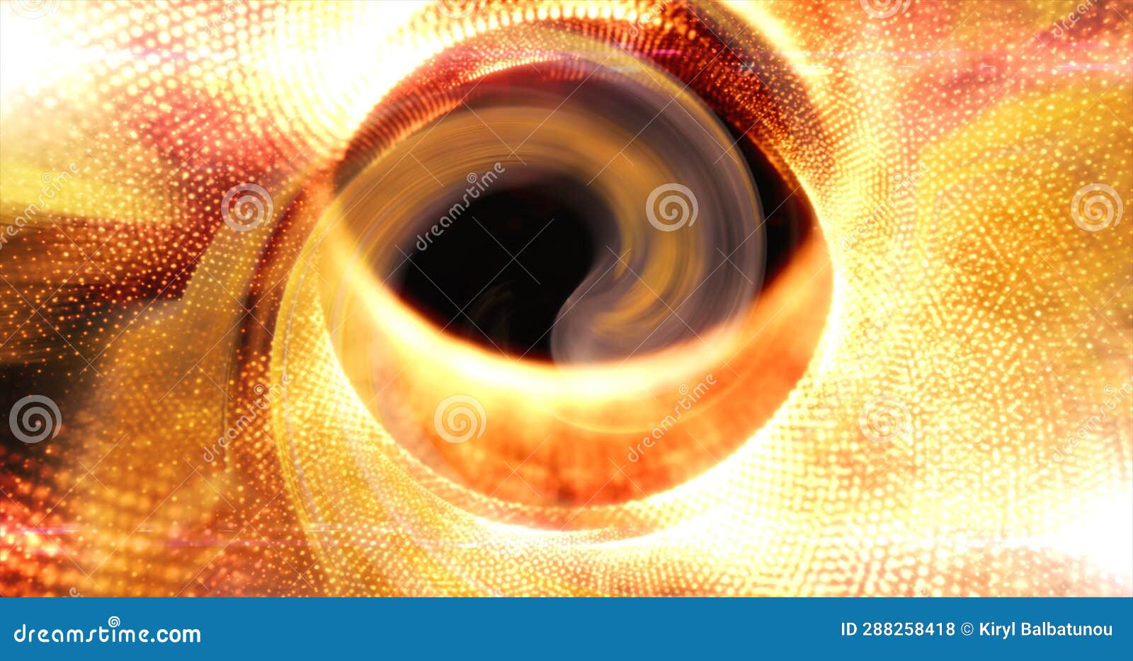 Round Yellow Frame from Energy Magical Glowing Particles and Light ...