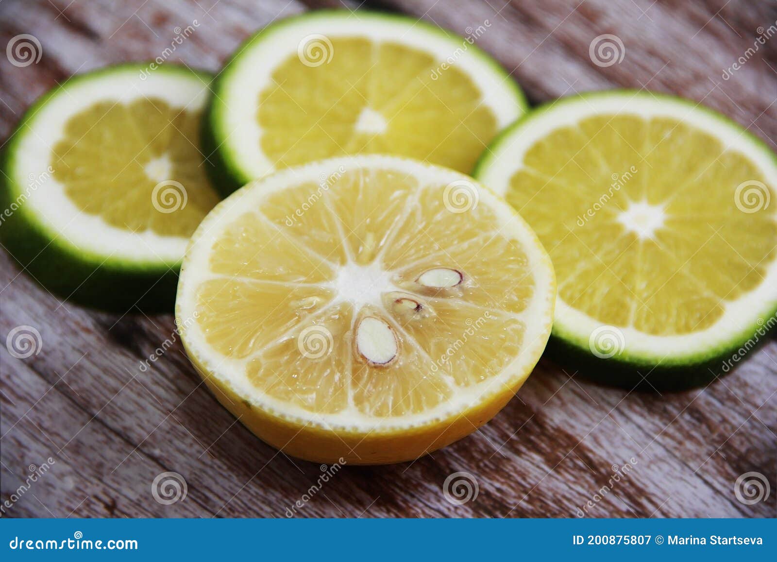 Round Yellow Lemon Slices on Decorative Plate Stock Image - Image of ...