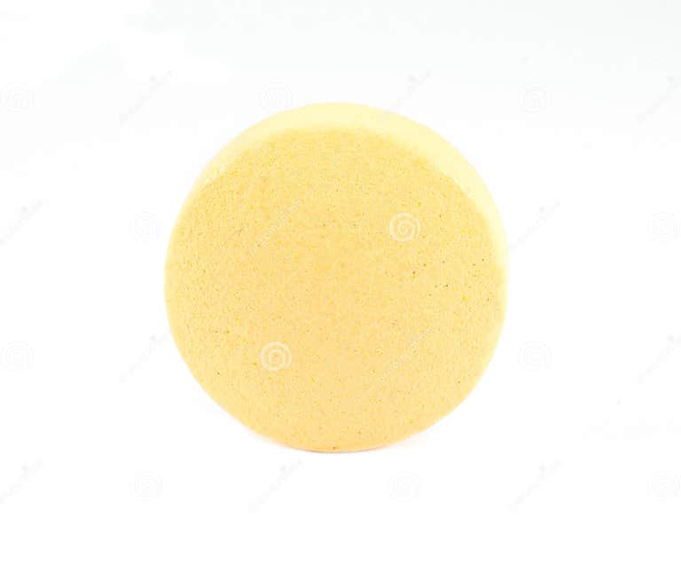 Round yellow pill stock image. Image of health, treatment - 6392961