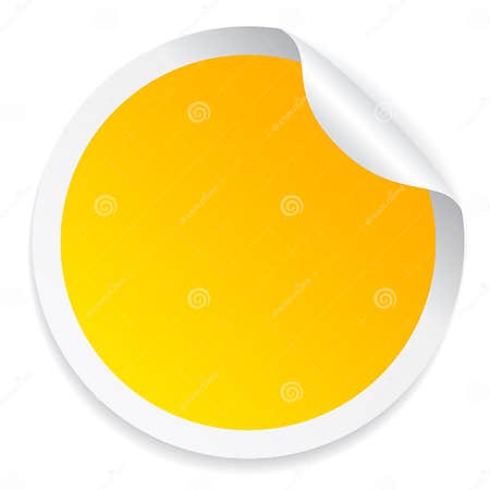 Round yellow sticker stock vector. Illustration of banner - 80229666