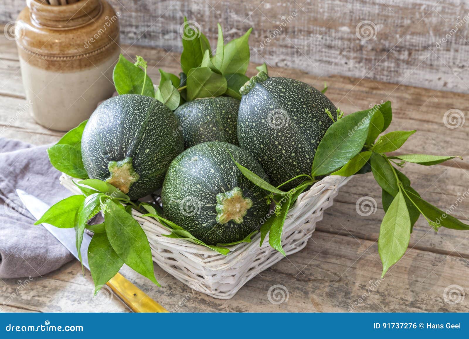 Round zucchini stock photo. Image of nutrition, rustic - 91737276