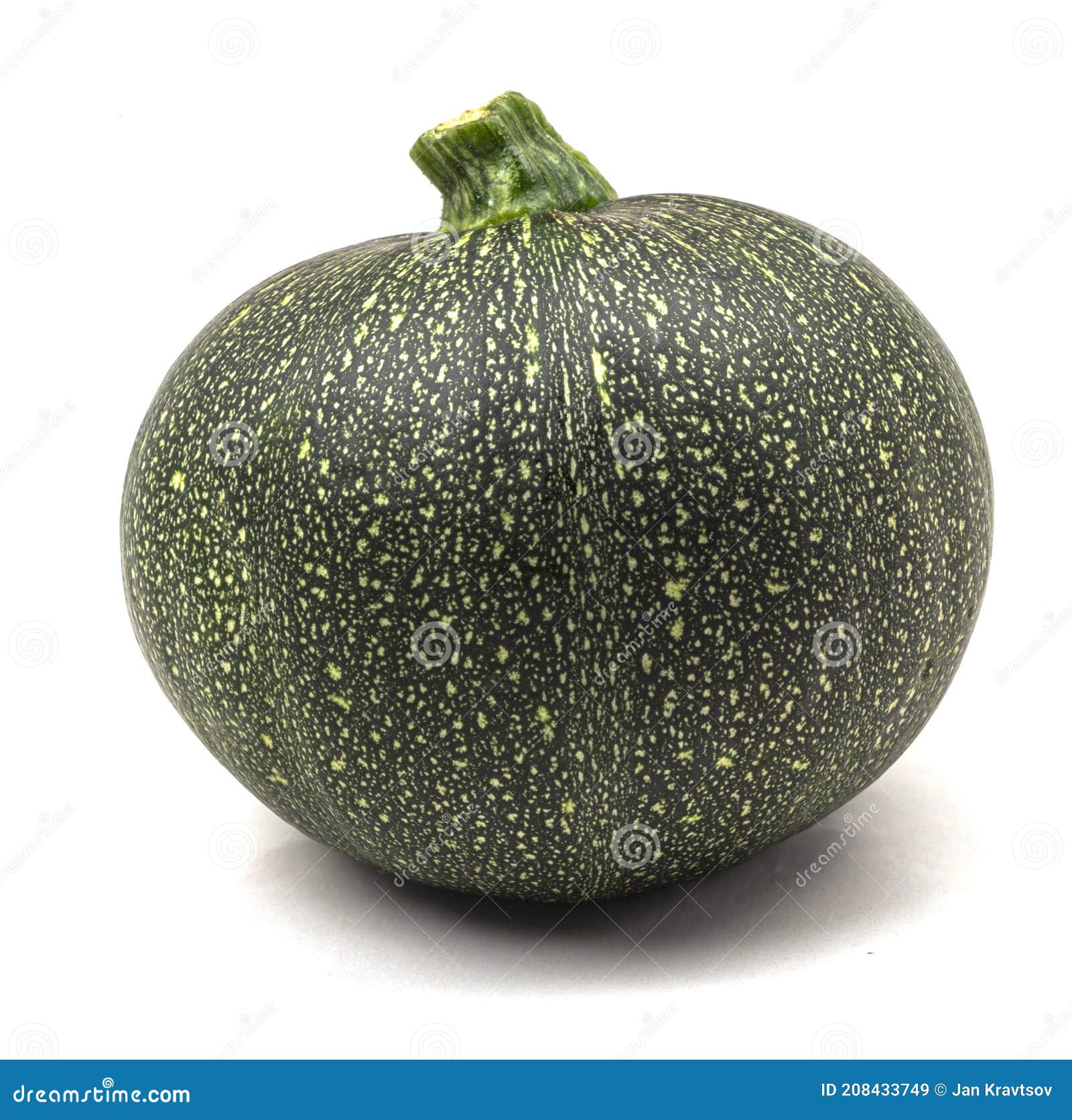 Round Zucchini on a White Background Isolate Stock Image - Image of ...