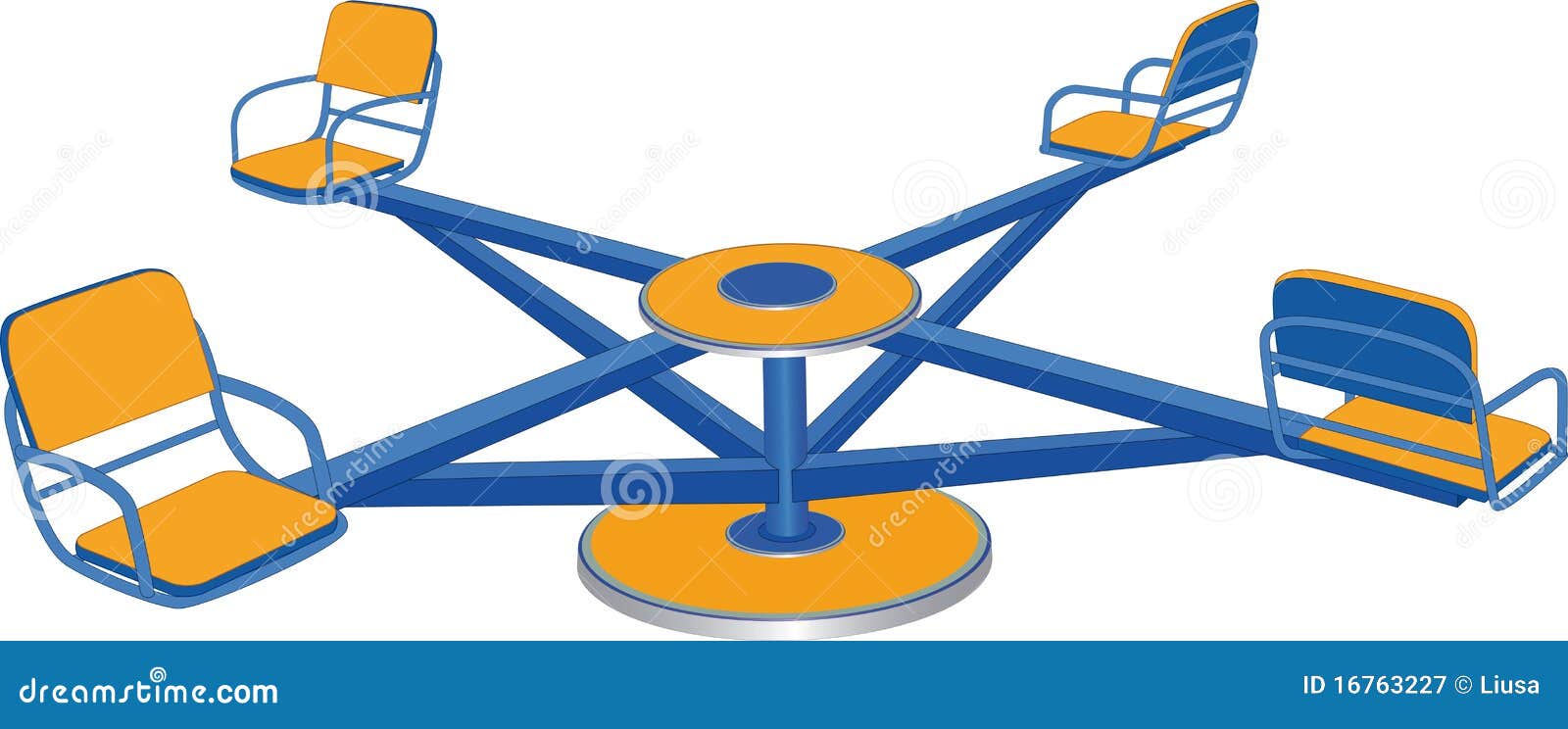 Roundabout stock vector. Illustration of leisure, flying - 16763227