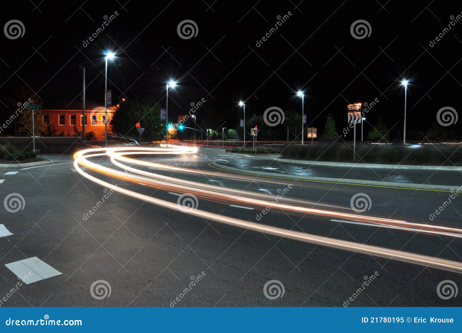 Roundabout stock image. Image of bridge, city, dark, dusk - 21780195