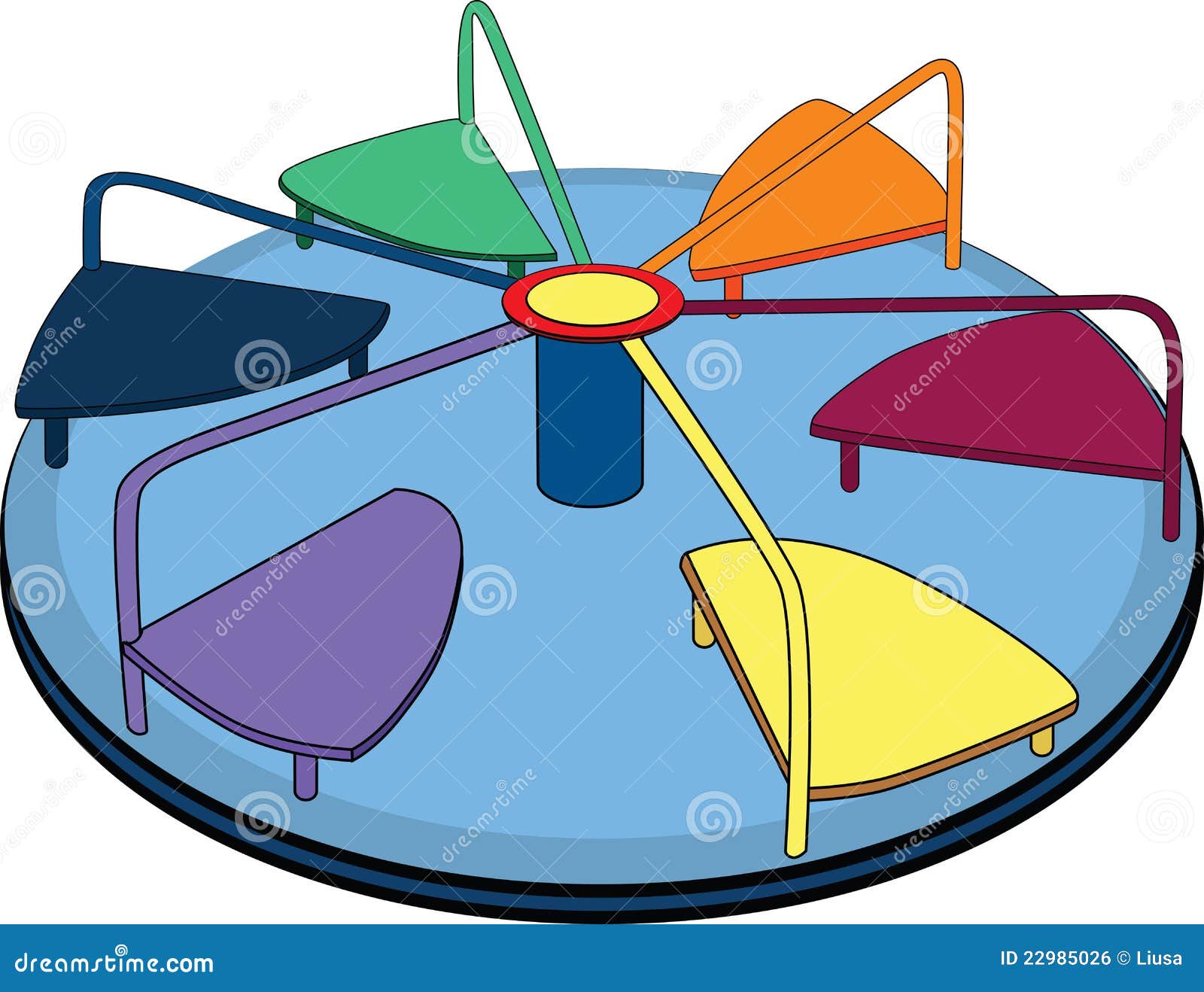 Roundabout stock vector. Illustration of vacation, park - 22985026