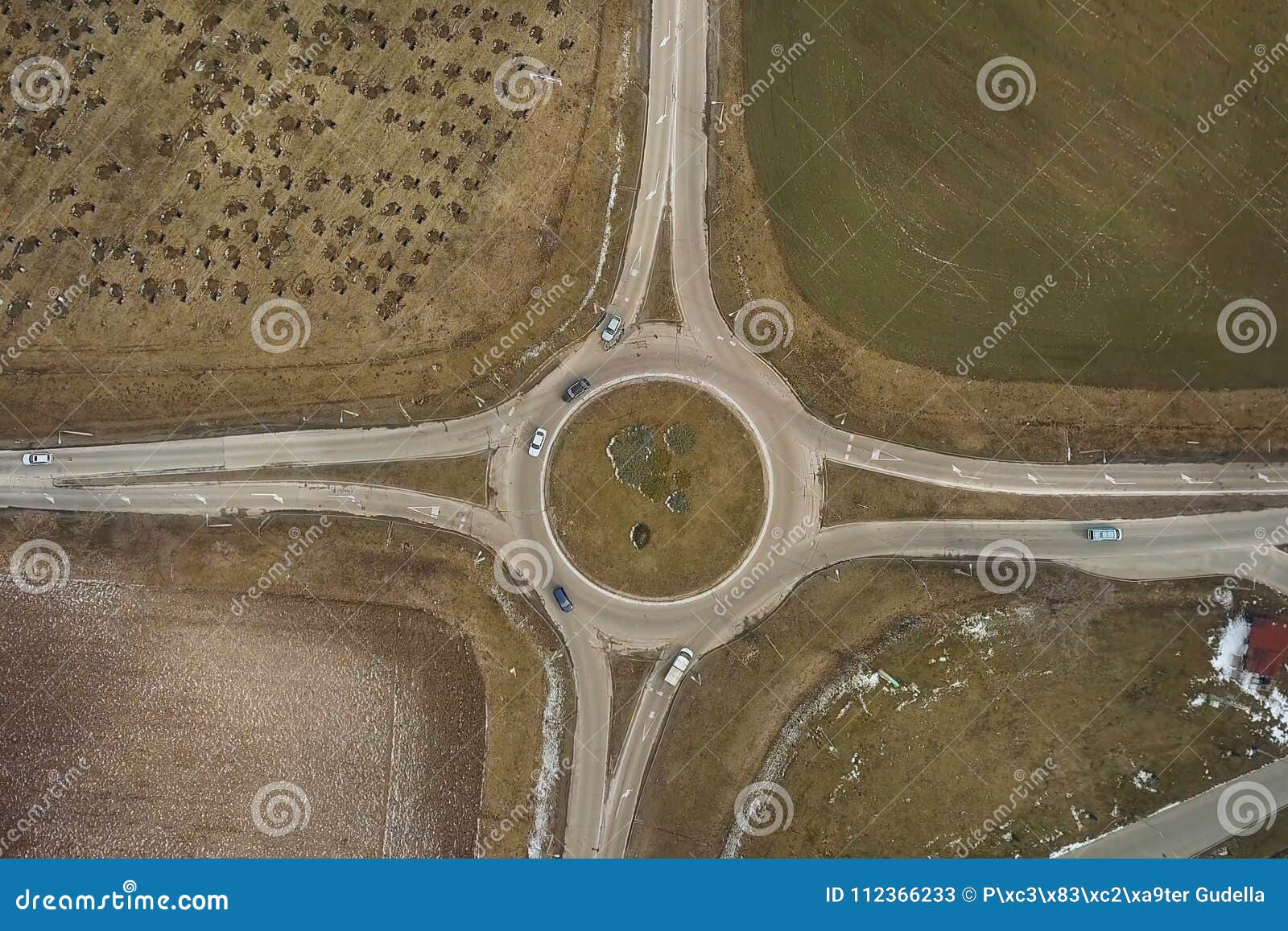 Roundabout from above stock image. Image of roundabout - 112366233