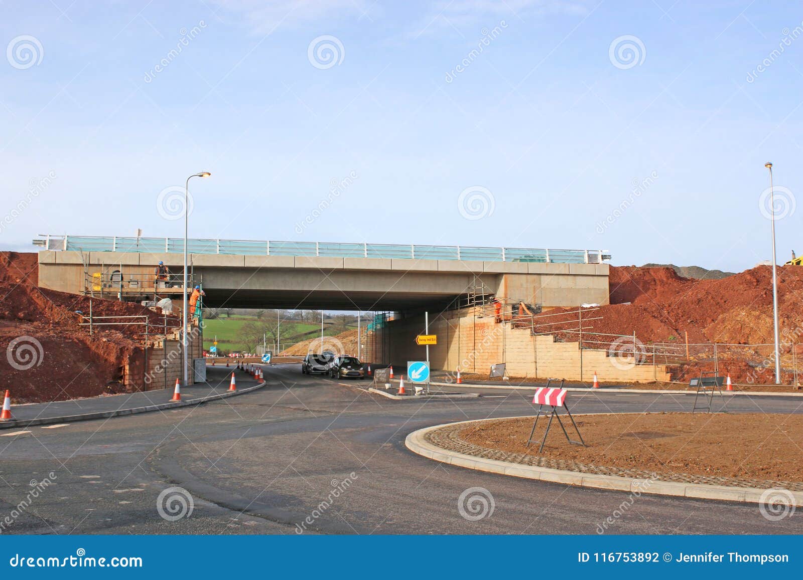 Roundabout and Bridge Under Construction Editorial Photography - Image ...