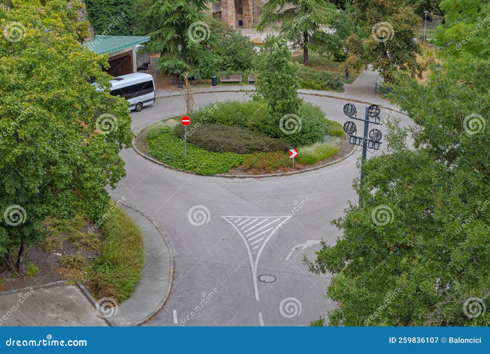 Roundabout Circular Intersection Stock Image - Image of european ...