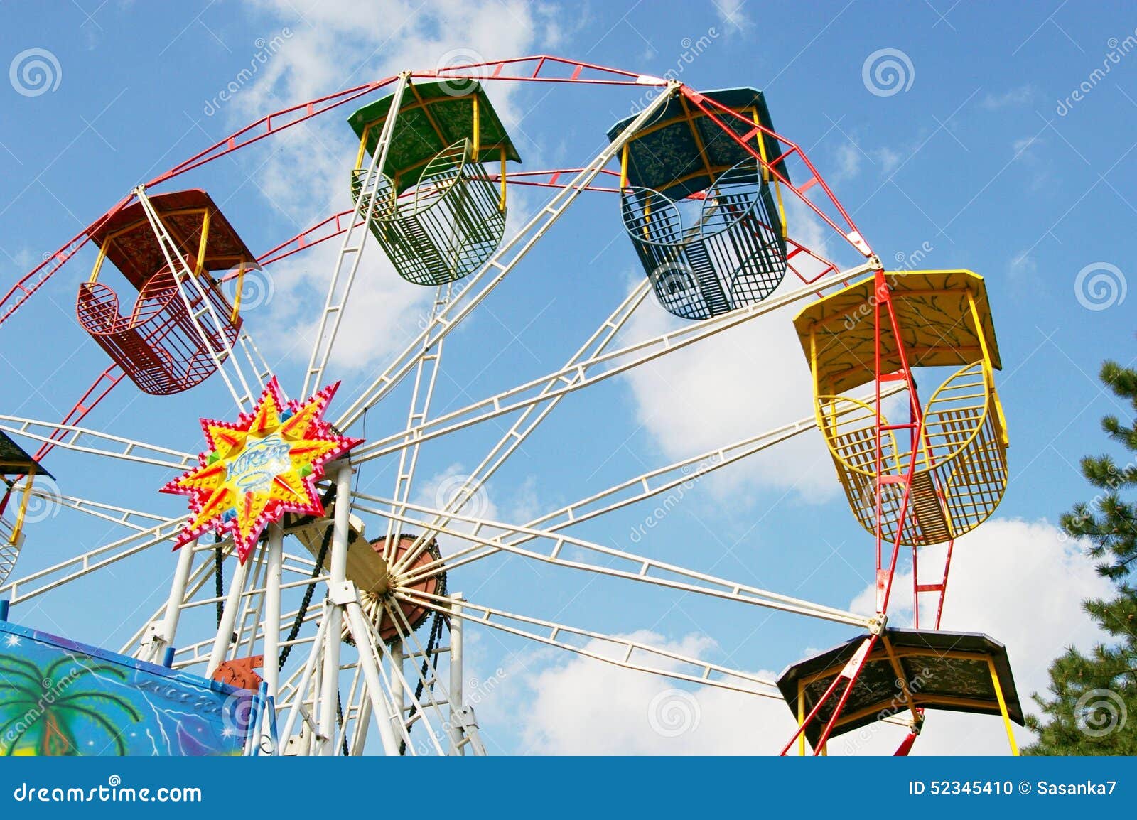 Roundabout stock photo. Image of round, kids, rides, child - 52345410