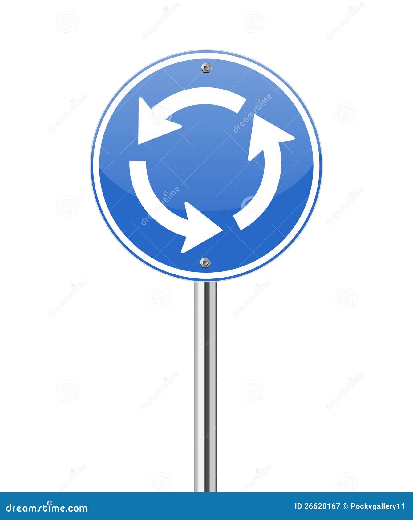 Roundabout Crossroad Road Traffic On White Background. Flat Style ...