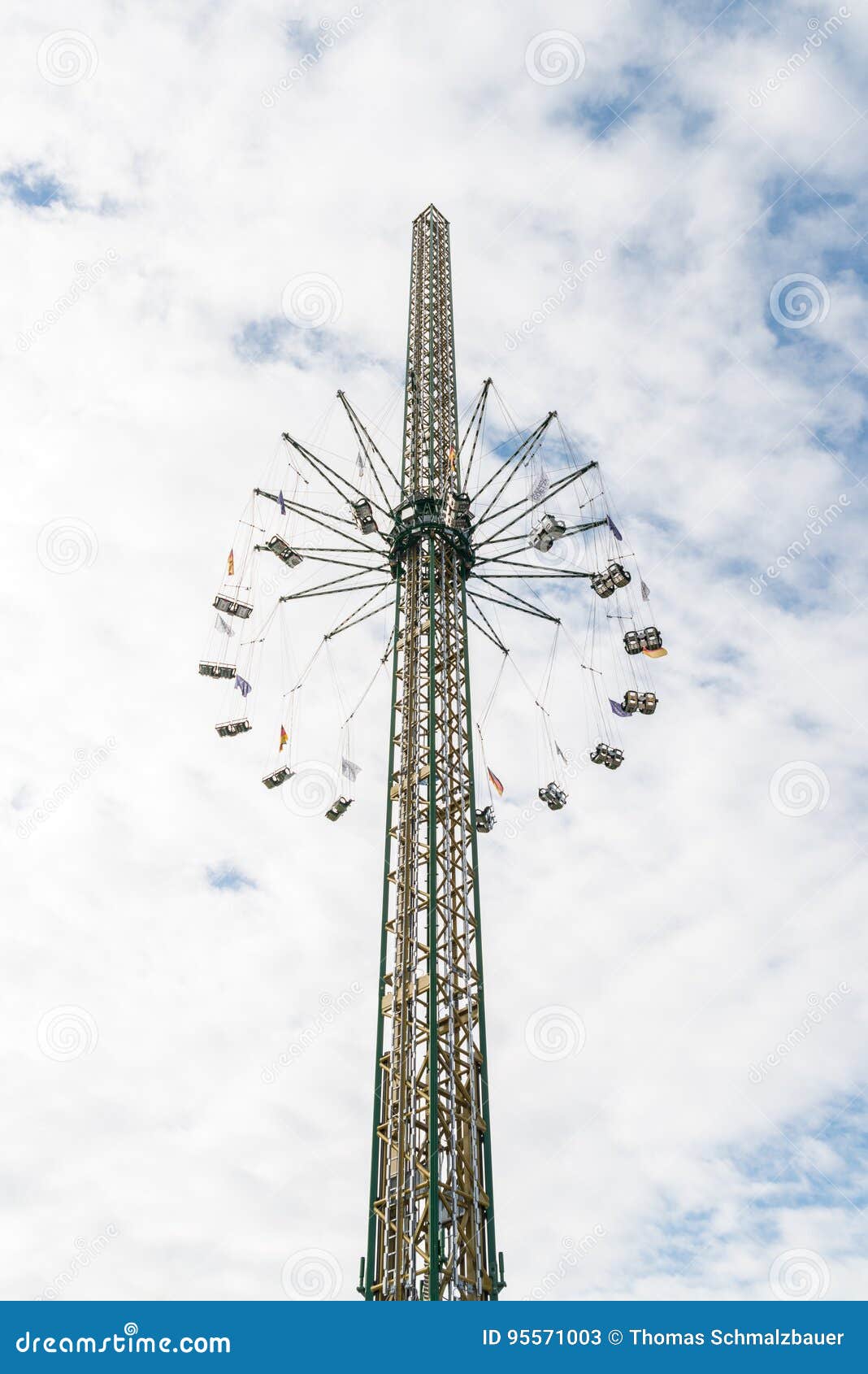 Roundabout at a Folk Festival Stock Image - Image of oktoberfest, tower ...