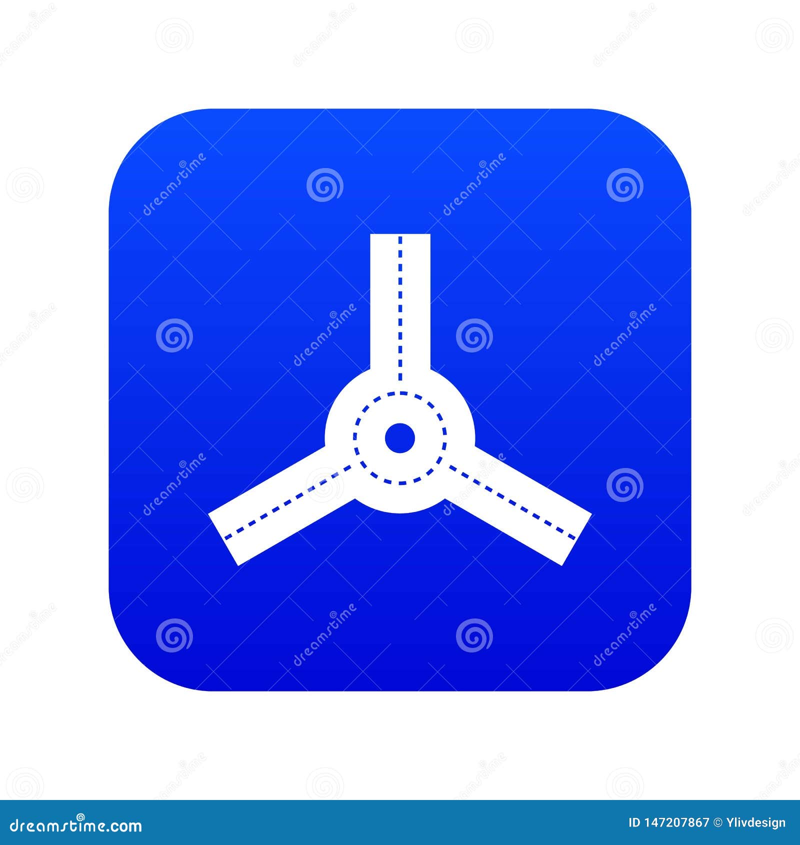 Roundabout Icon Digital Blue Stock Vector - Illustration of curve, plan ...
