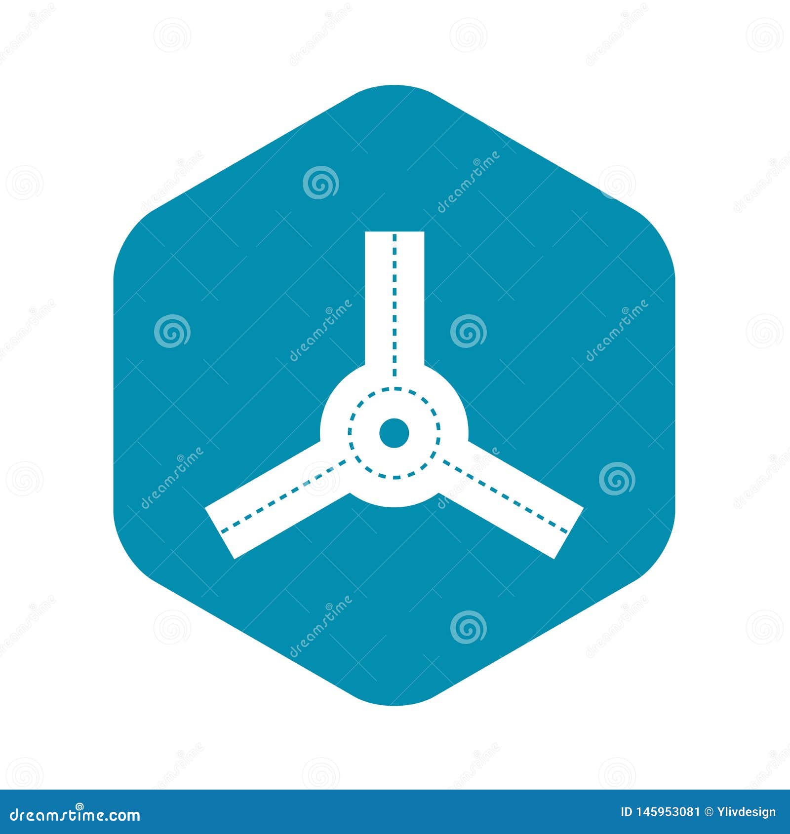 Roundabout Icon, Simple Style Stock Vector - Illustration of circle ...