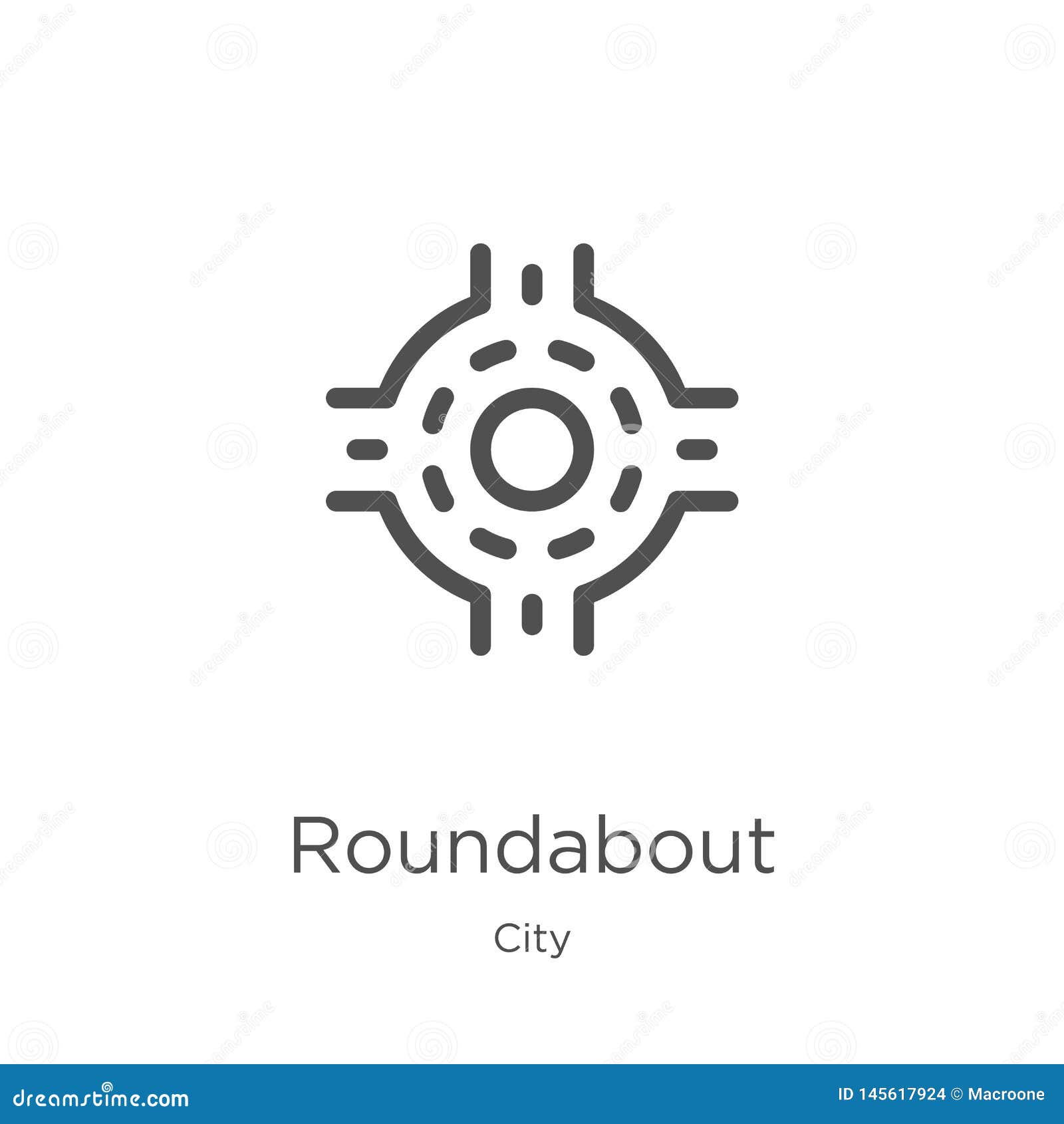 Roundabout Icon Vector Isolated On White Background, Logo Concept Of ...
