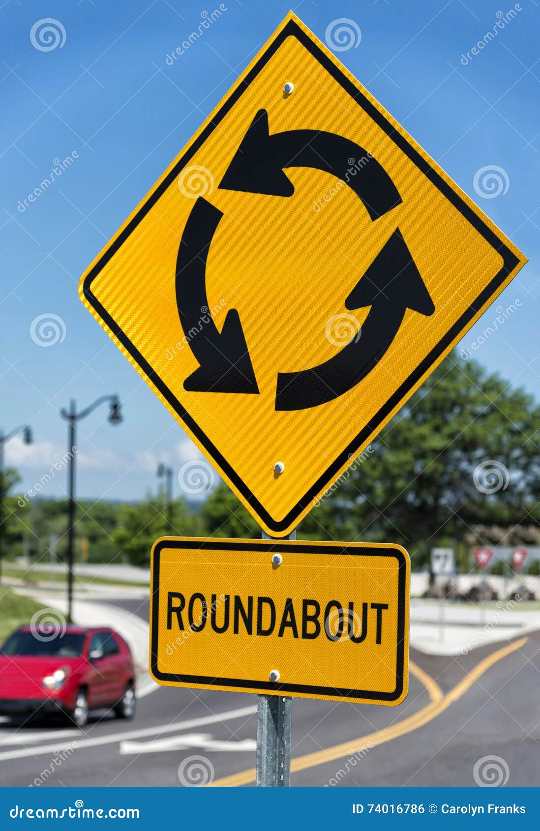 3-Way Intersection Sign.Three Separate Signs .Traffic Signs Royalty ...
