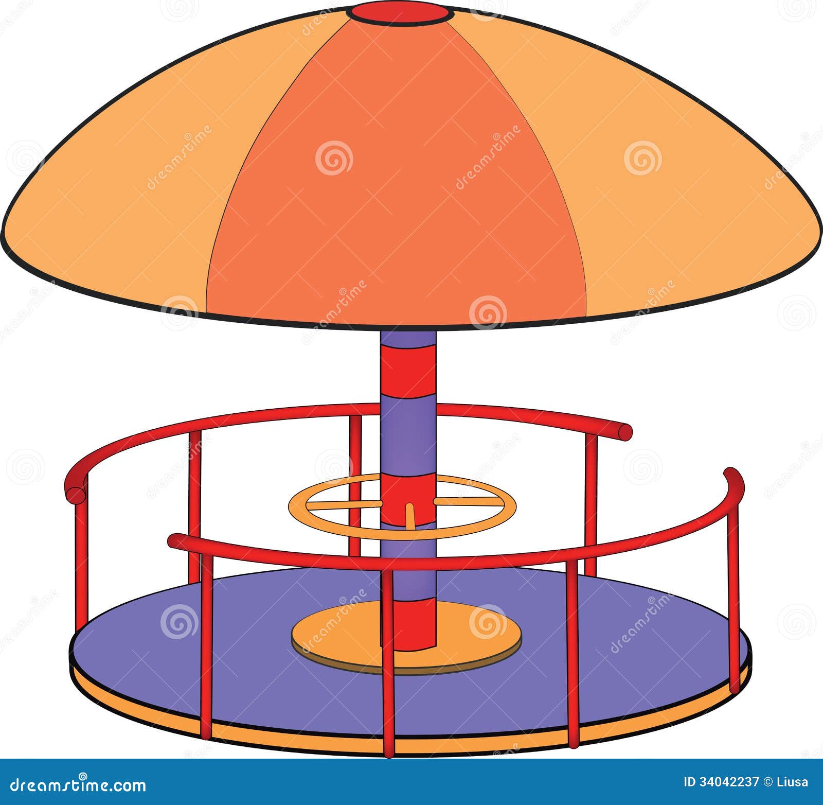 Roundabout stock vector. Illustration of ride, action - 34042237