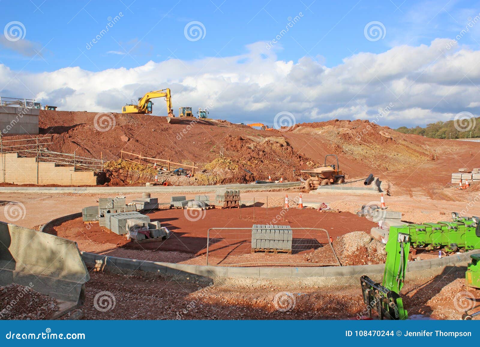 Roundabout Under Construction Editorial Stock Image - Image of bridge ...
