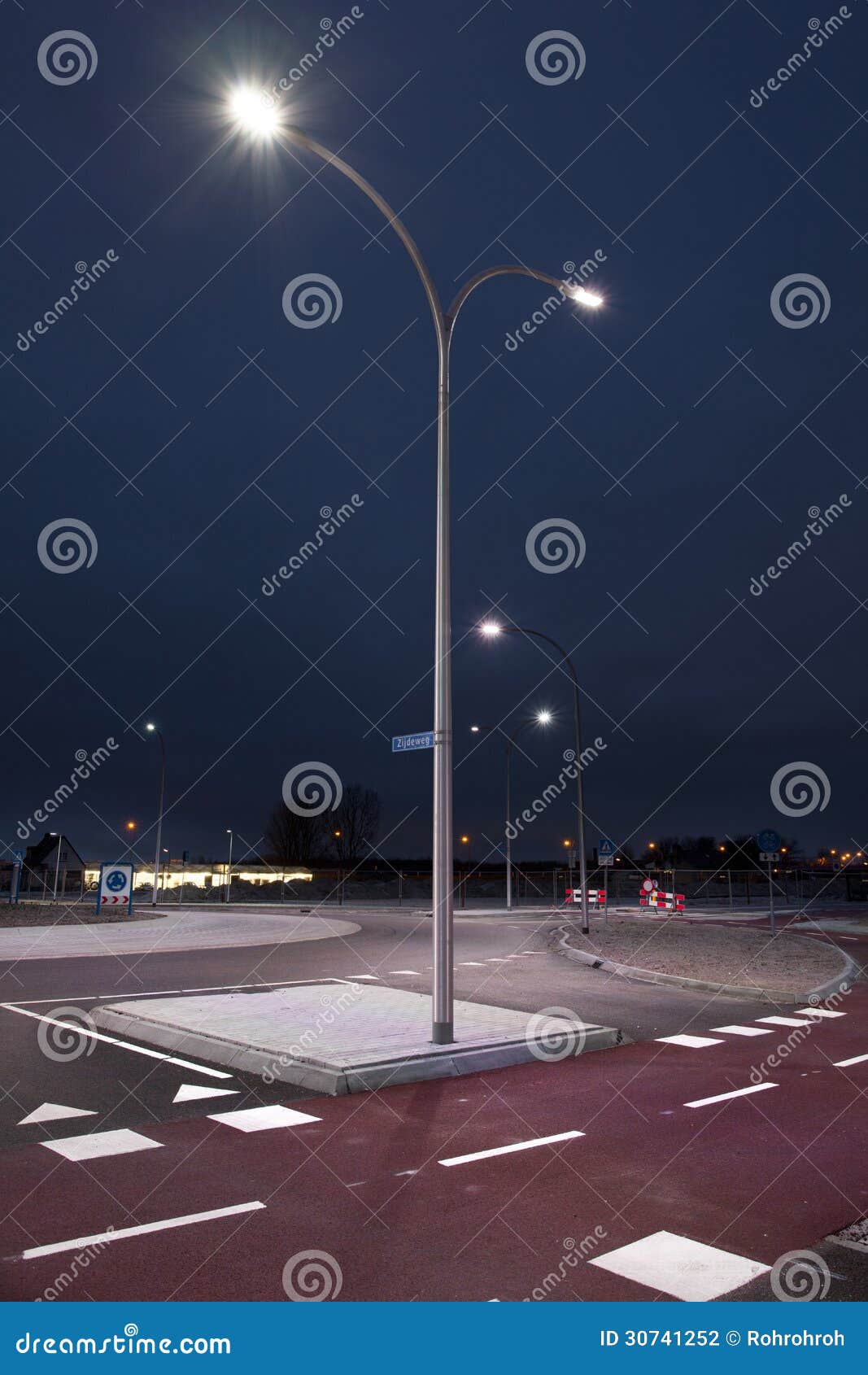 Roundabout at night stock photo. Image of nightlife, direction - 30741252