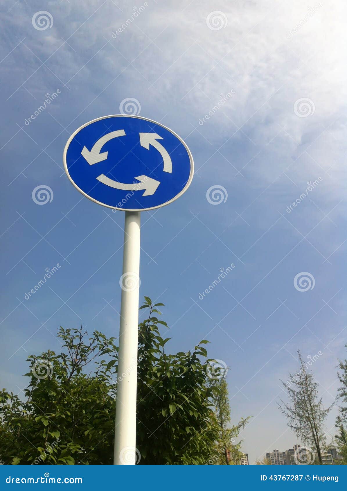 Roundabout sign stock image. Image of line, identification - 43767287