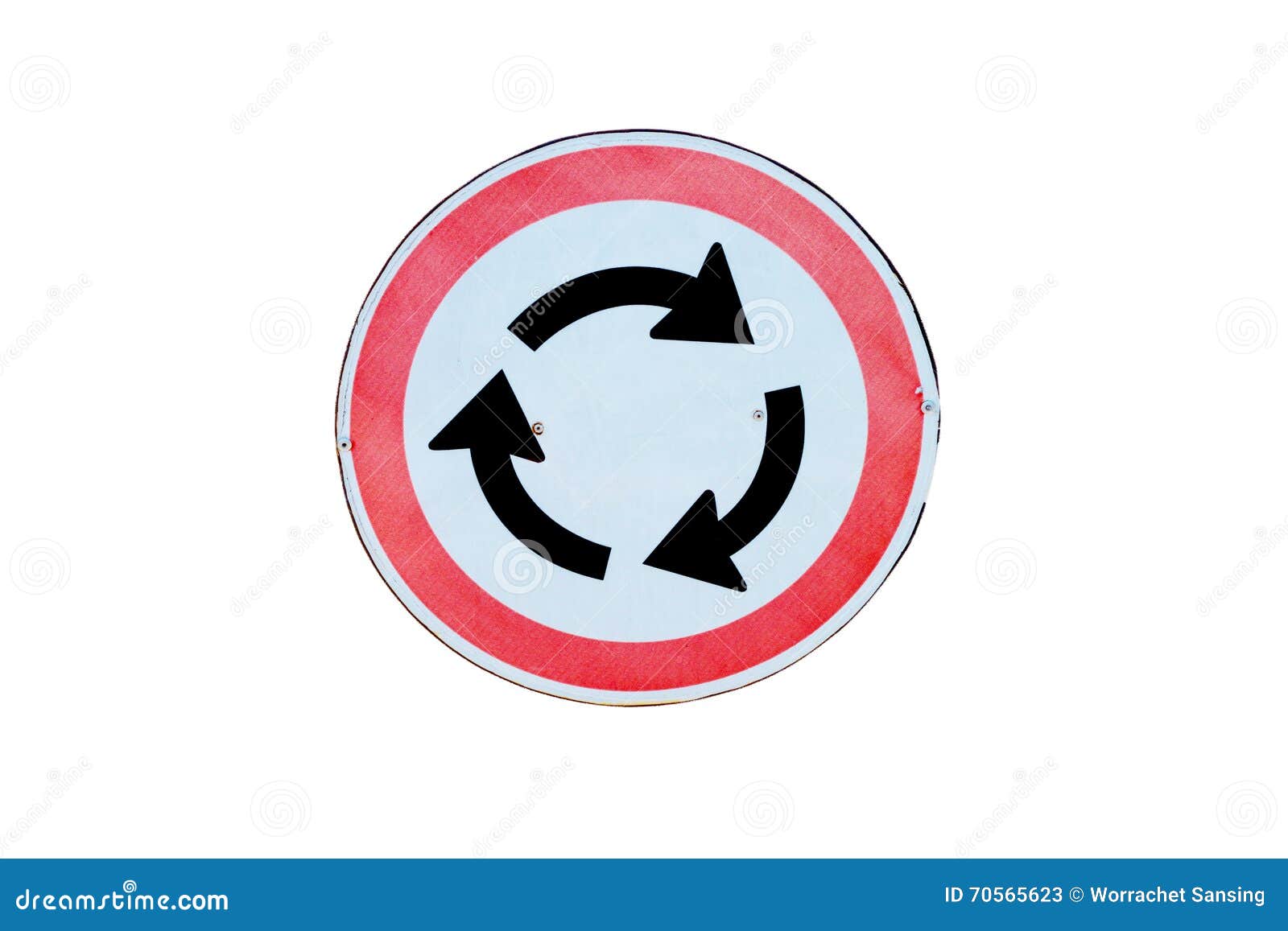 Roundabout sign. stock image. Image of decision, billbroard - 70565623