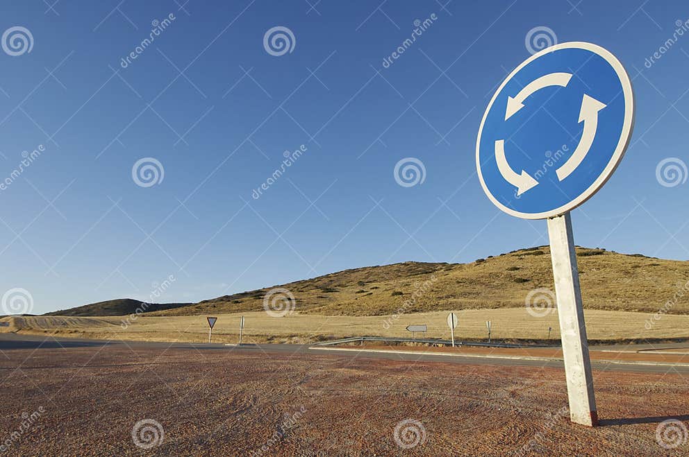 Roundabout signal stock image. Image of highway, mark - 11584585