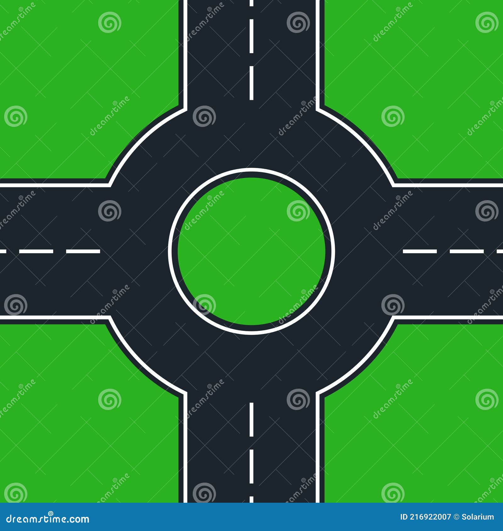 Roundabout stock vector. Illustration of circle, highway - 216922007
