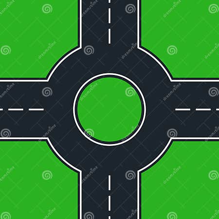 Roundabout stock vector. Illustration of circle, highway - 216922007