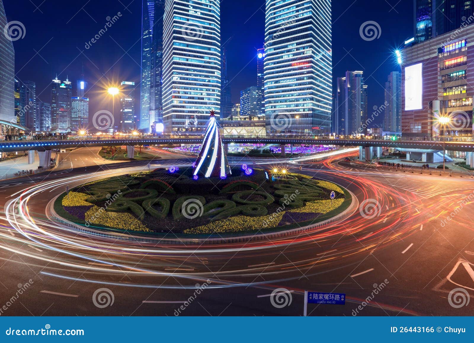 Roundabout Traffic Bridge Construction And Underground Pedestrian ...