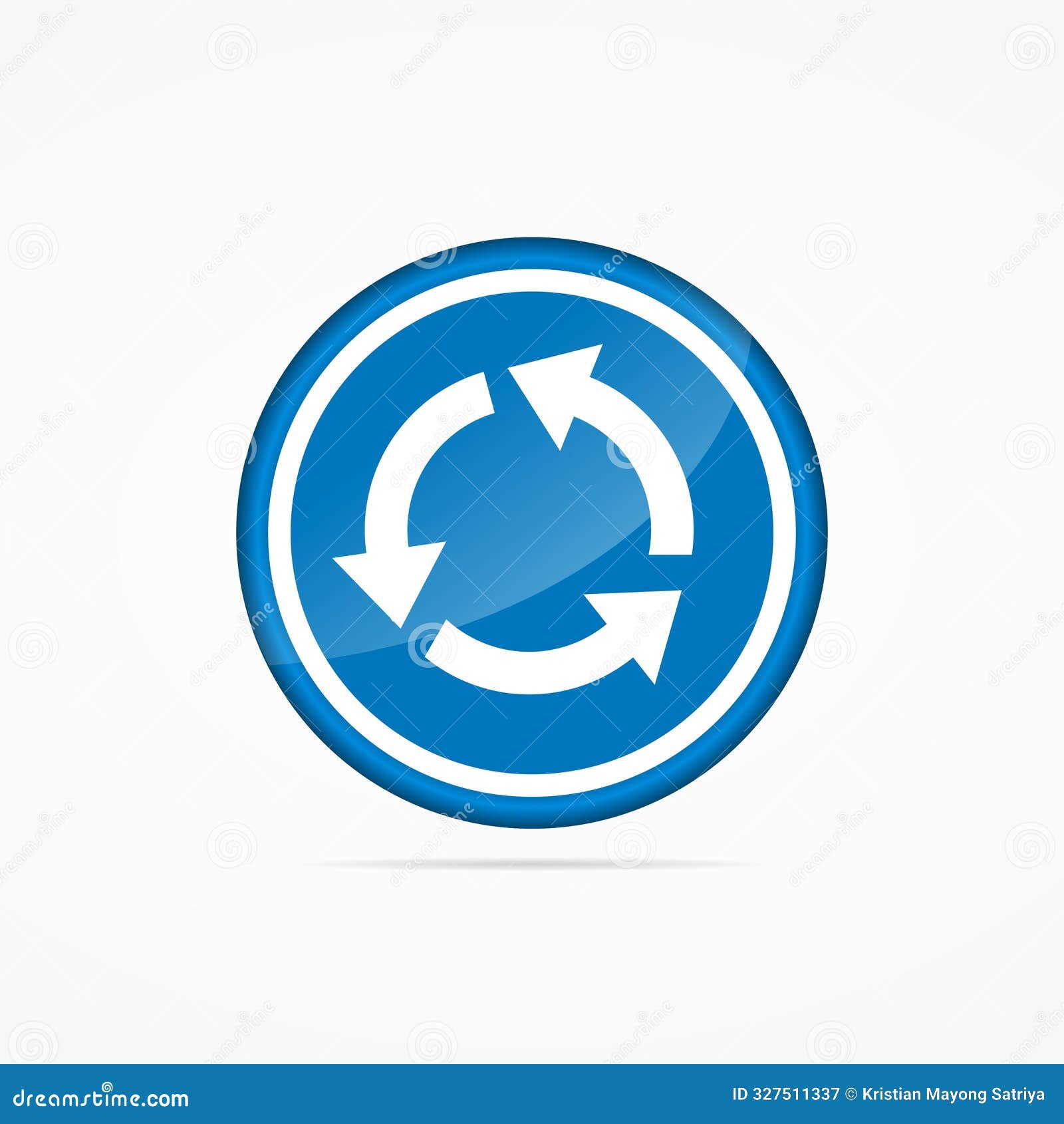 Roundabout Traffic Road Sign,Vector Illustration Stock Illustration ...