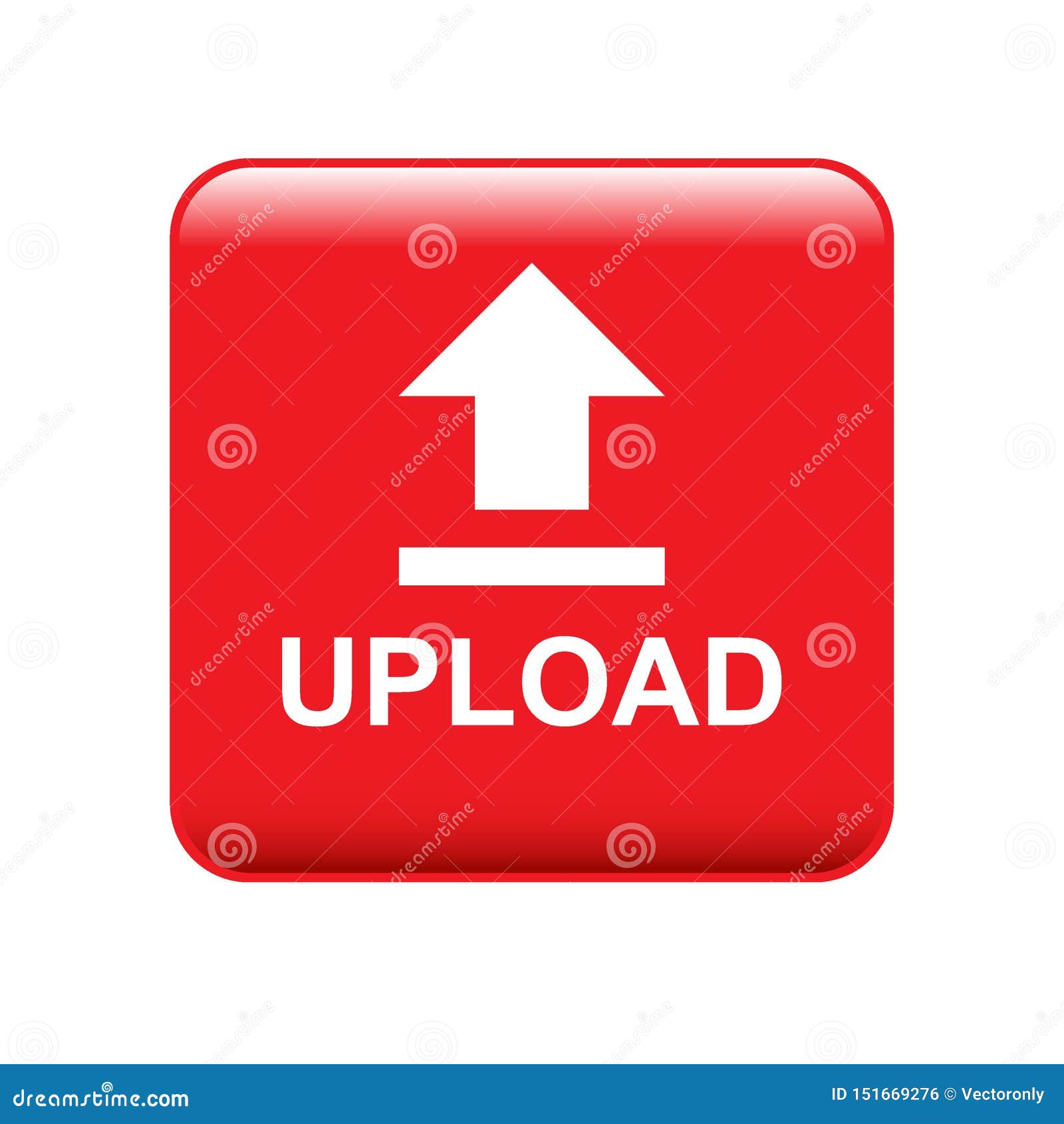 Upload button stock illustration. Illustration of clip - 151669276