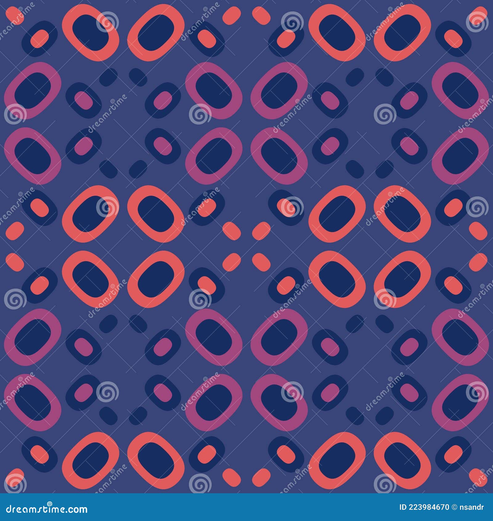 Rounded Abstract Seamless Pattern - Accent for Any Surfaces Stock ...