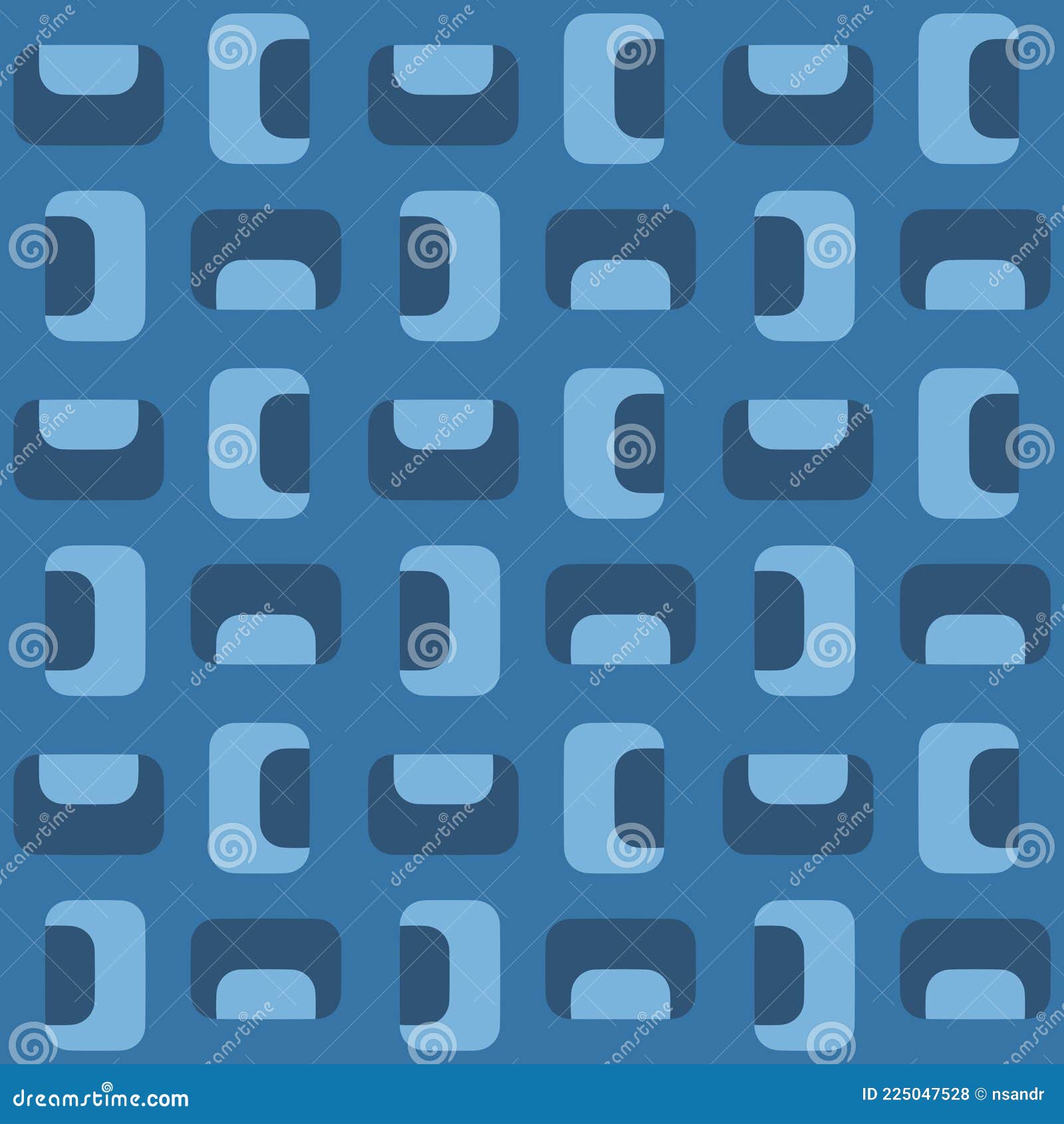 Rounded Abstract Seamless Pattern - Accent for Any Surfaces Stock ...