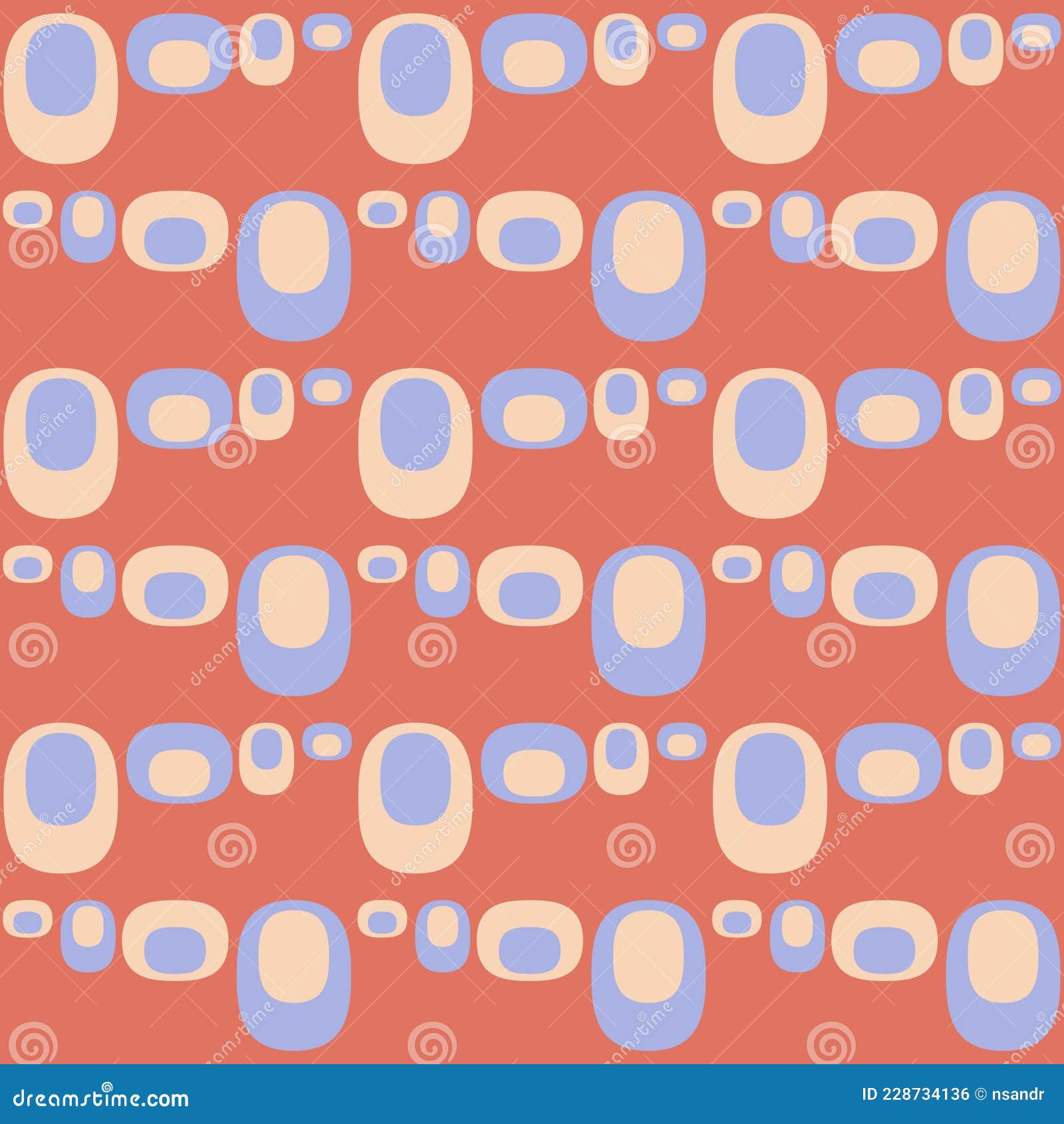 Rounded Abstract Seamless Pattern - Accent for Any Surfaces Stock ...
