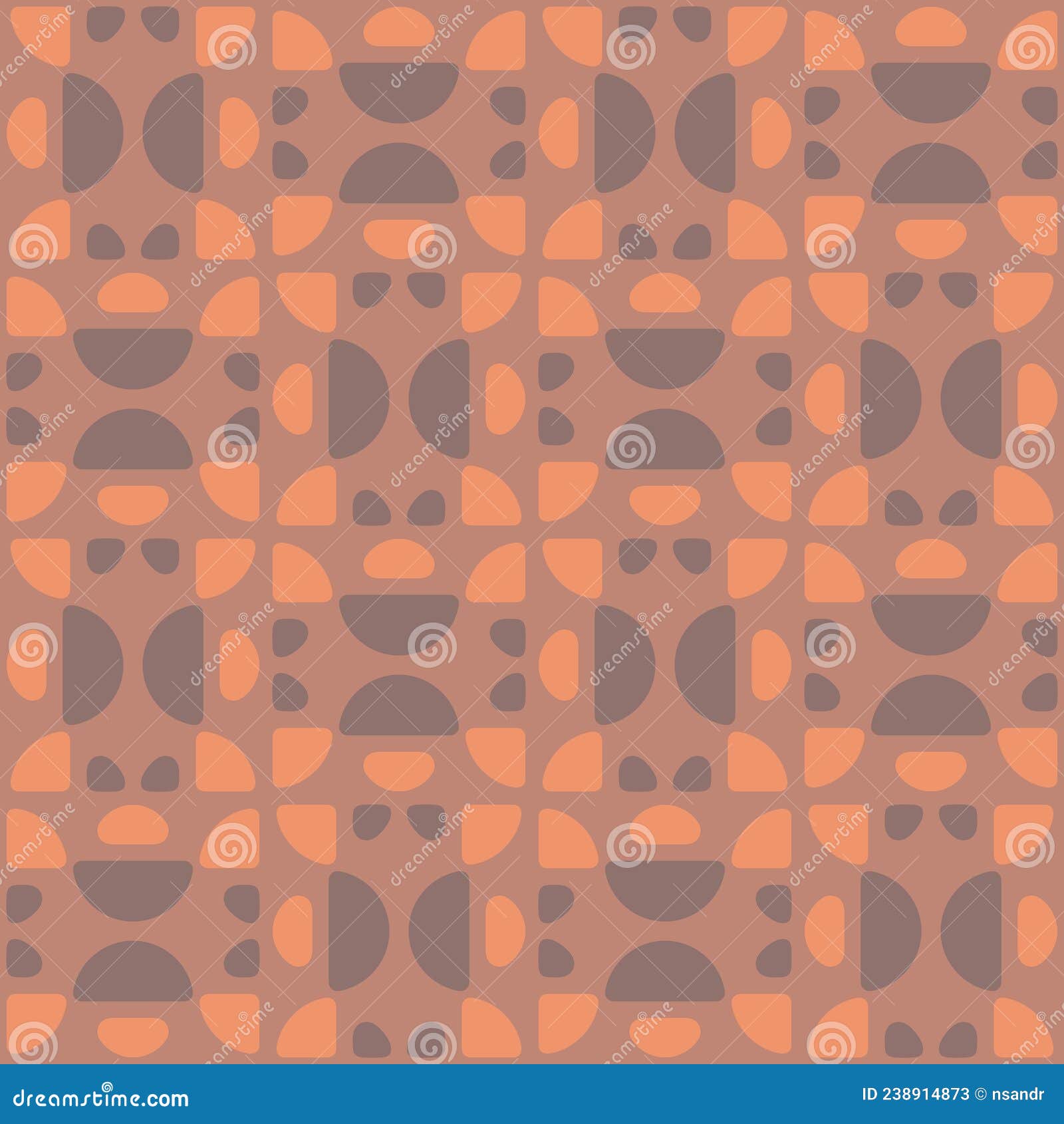Rounded Abstract Seamless Pattern - Accent for Any Surfaces Stock ...