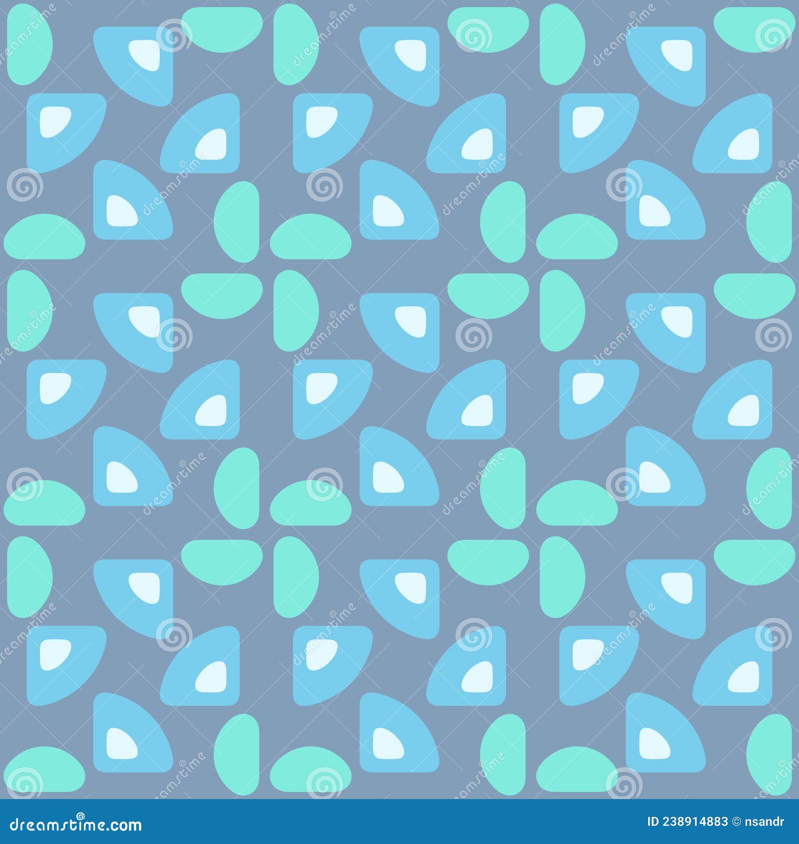 Rounded Abstract Seamless Pattern - Accent for Any Surfaces Stock ...