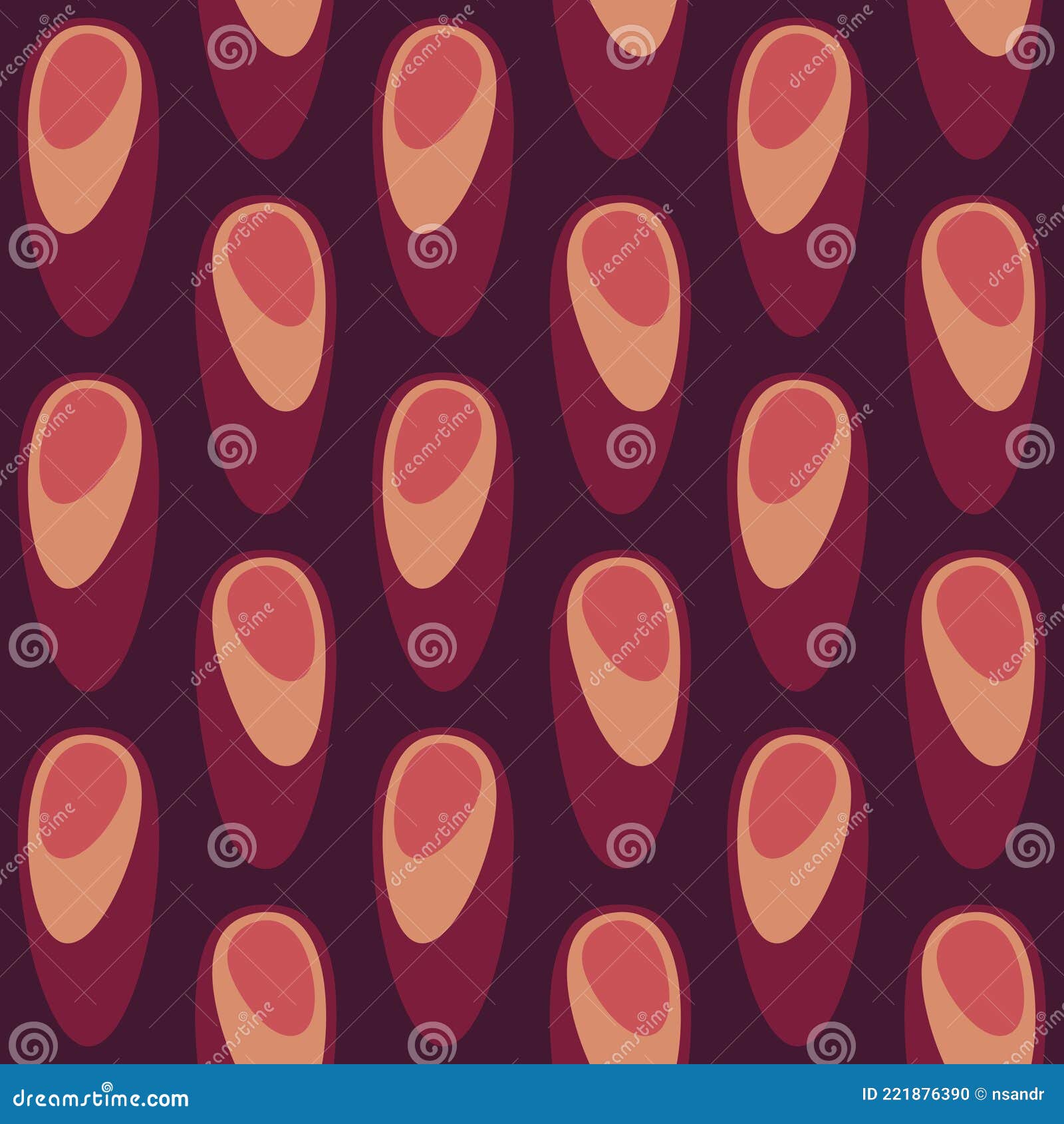 Rounded Abstract Seamless Pattern - Retro Accent for Any Surfaces Stock ...