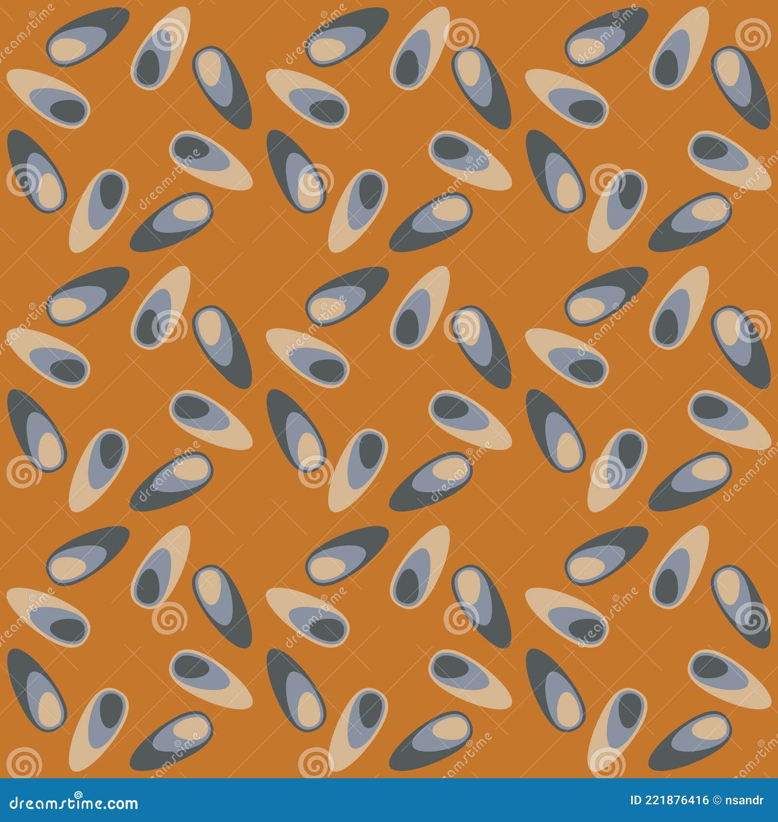 Rounded Abstract Seamless Pattern - Retro Accent for Any Surfaces Stock ...