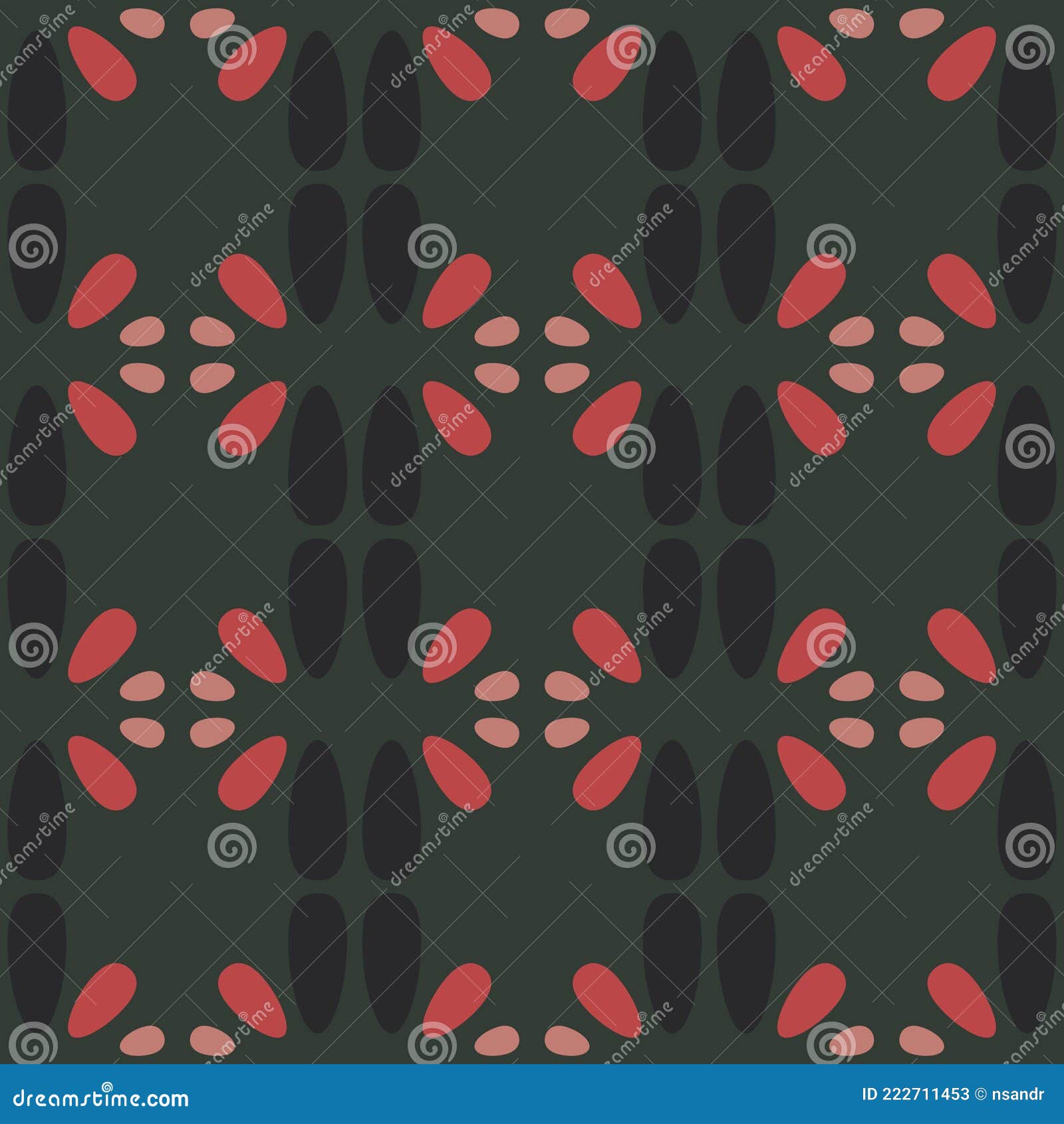 Rounded Abstract Seamless Pattern - Retro Accent for Any Surfaces Stock ...