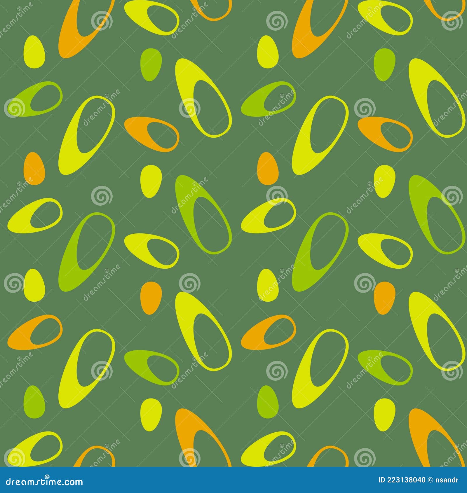 Rounded Abstract Seamless Pattern - Retro Accent for Any Surfaces Stock ...