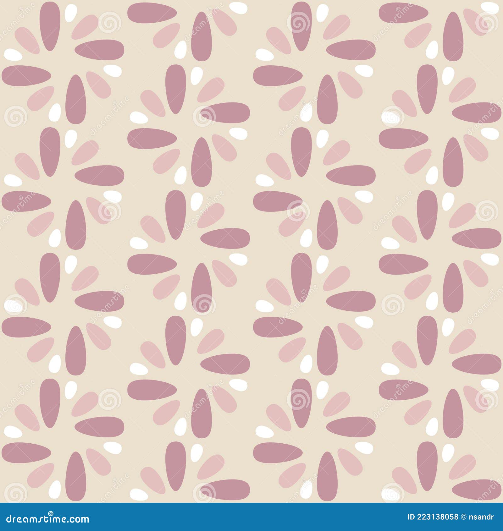 Rounded Abstract Seamless Pattern - Retro Accent for Any Surfaces Stock ...