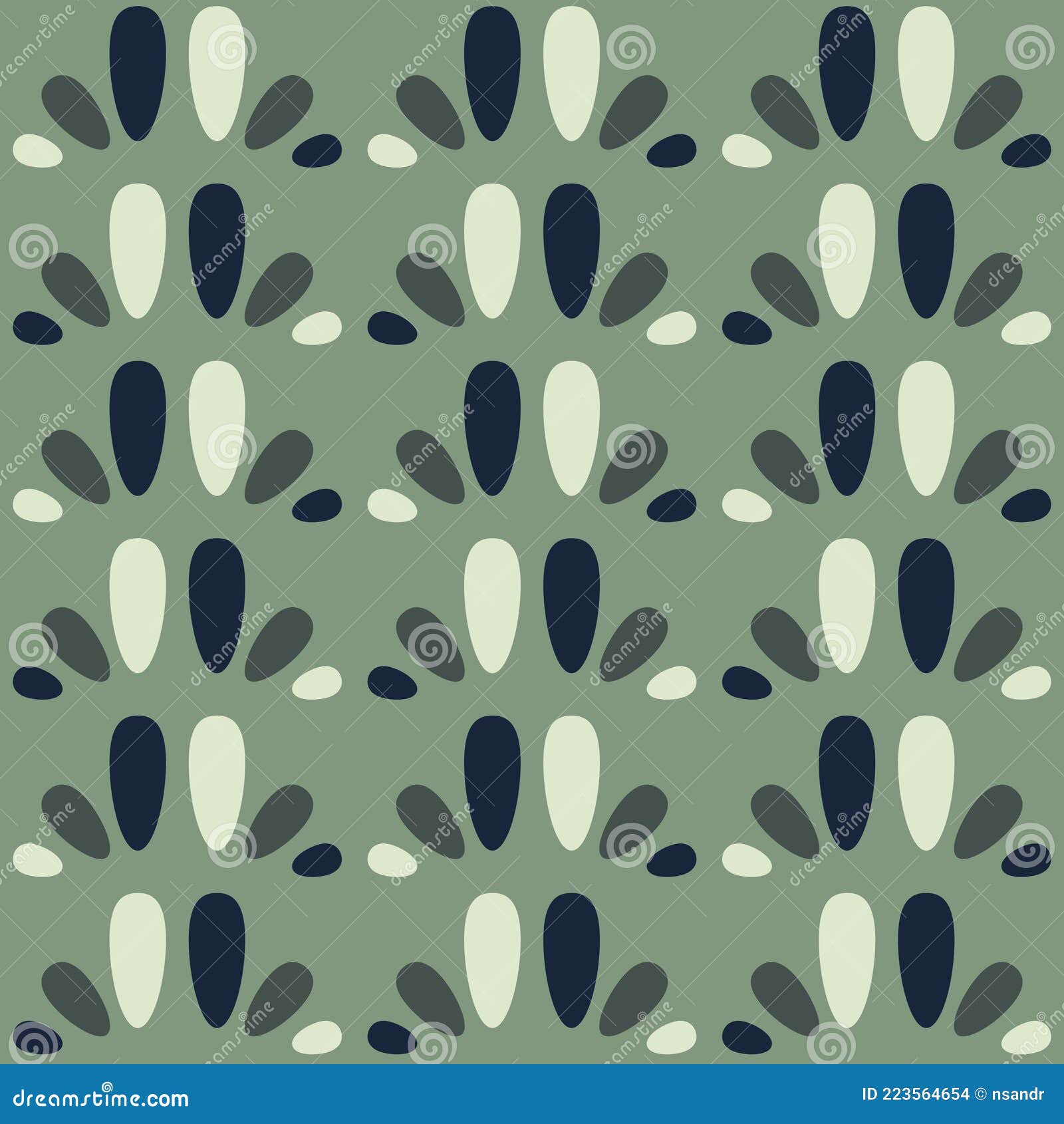 Rounded Abstract Seamless Pattern - Retro Accent for Any Surfaces Stock ...