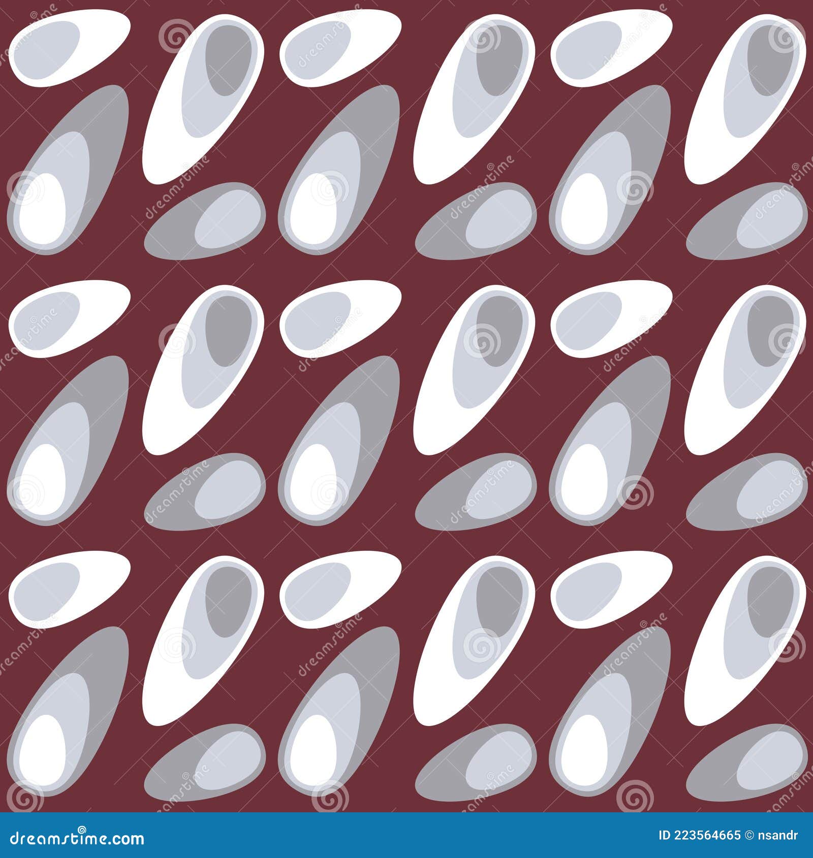 Rounded Abstract Seamless Pattern - Retro Accent for Any Surfaces Stock ...