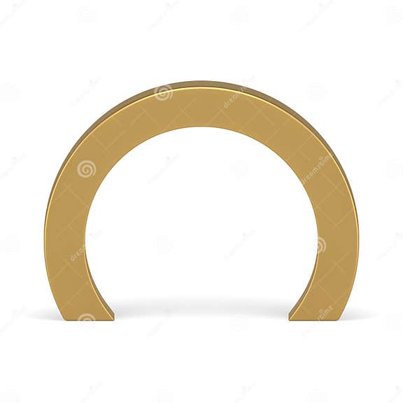 Rounded Archway Golden Entrance Exit Column Basic Architectural 3d ...