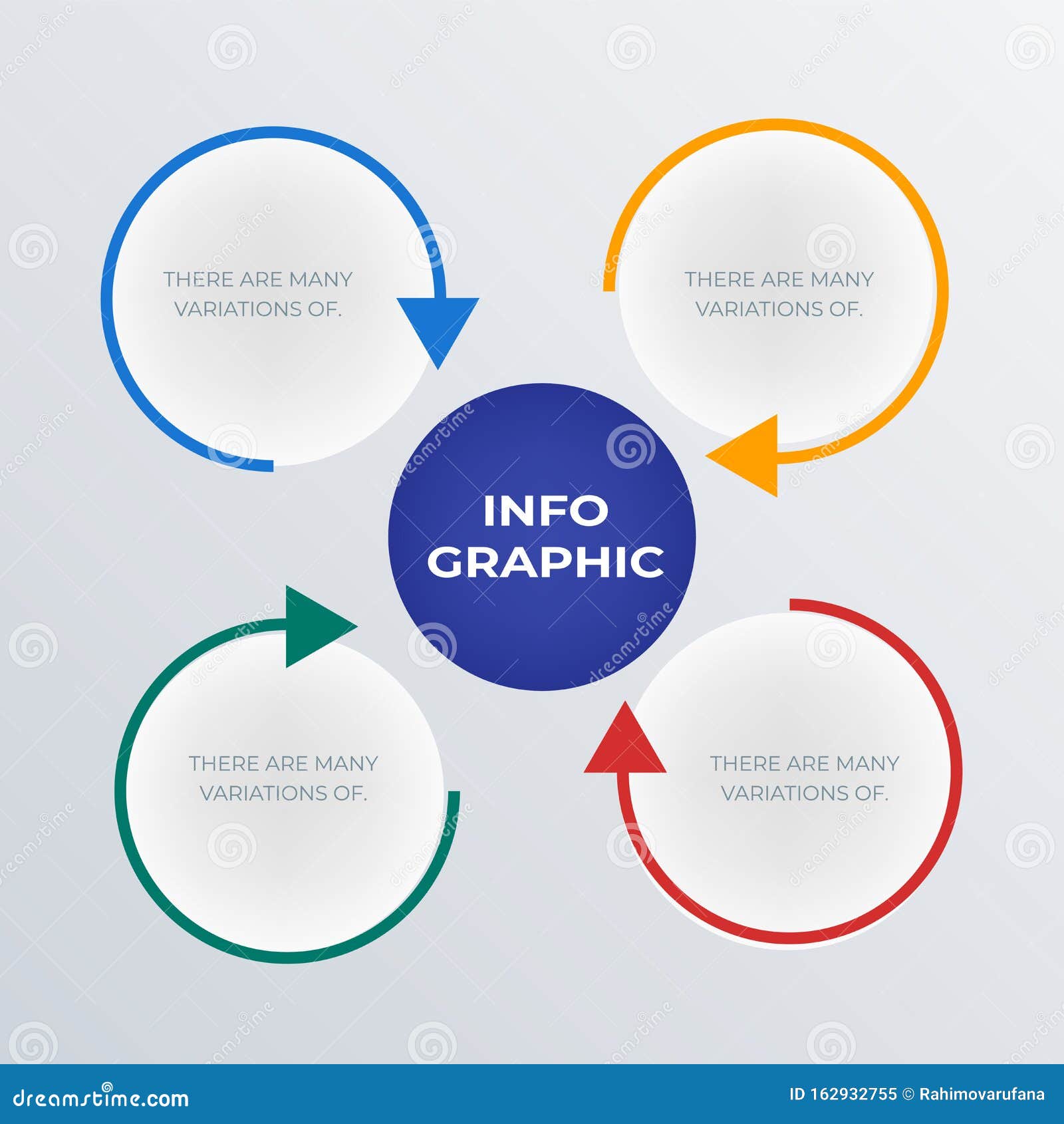 Rounded Arrow Process Infographics Template Design. Business Concept ...