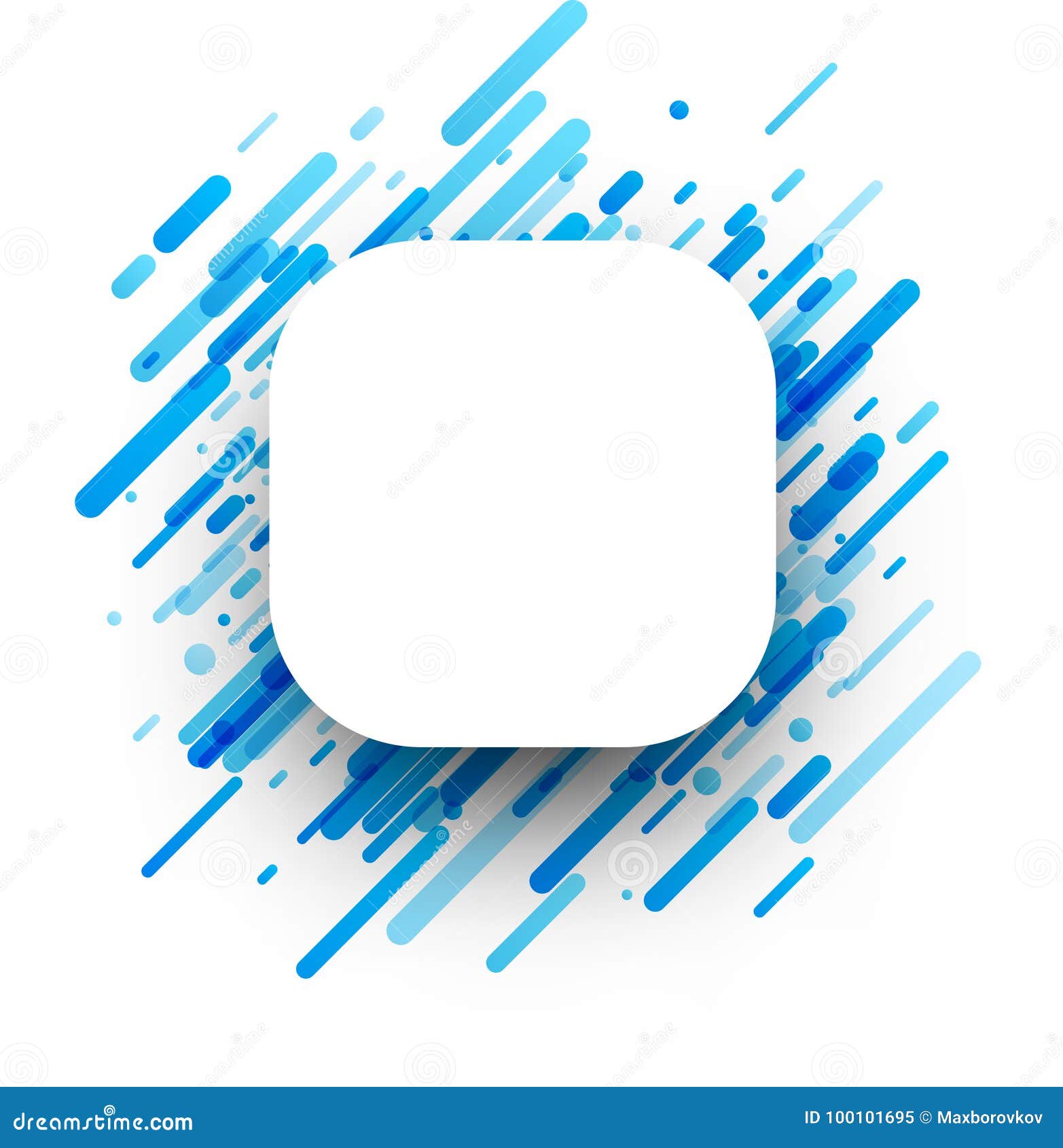 Rounded Blue Abstract Background on White. Stock Vector - Illustration ...