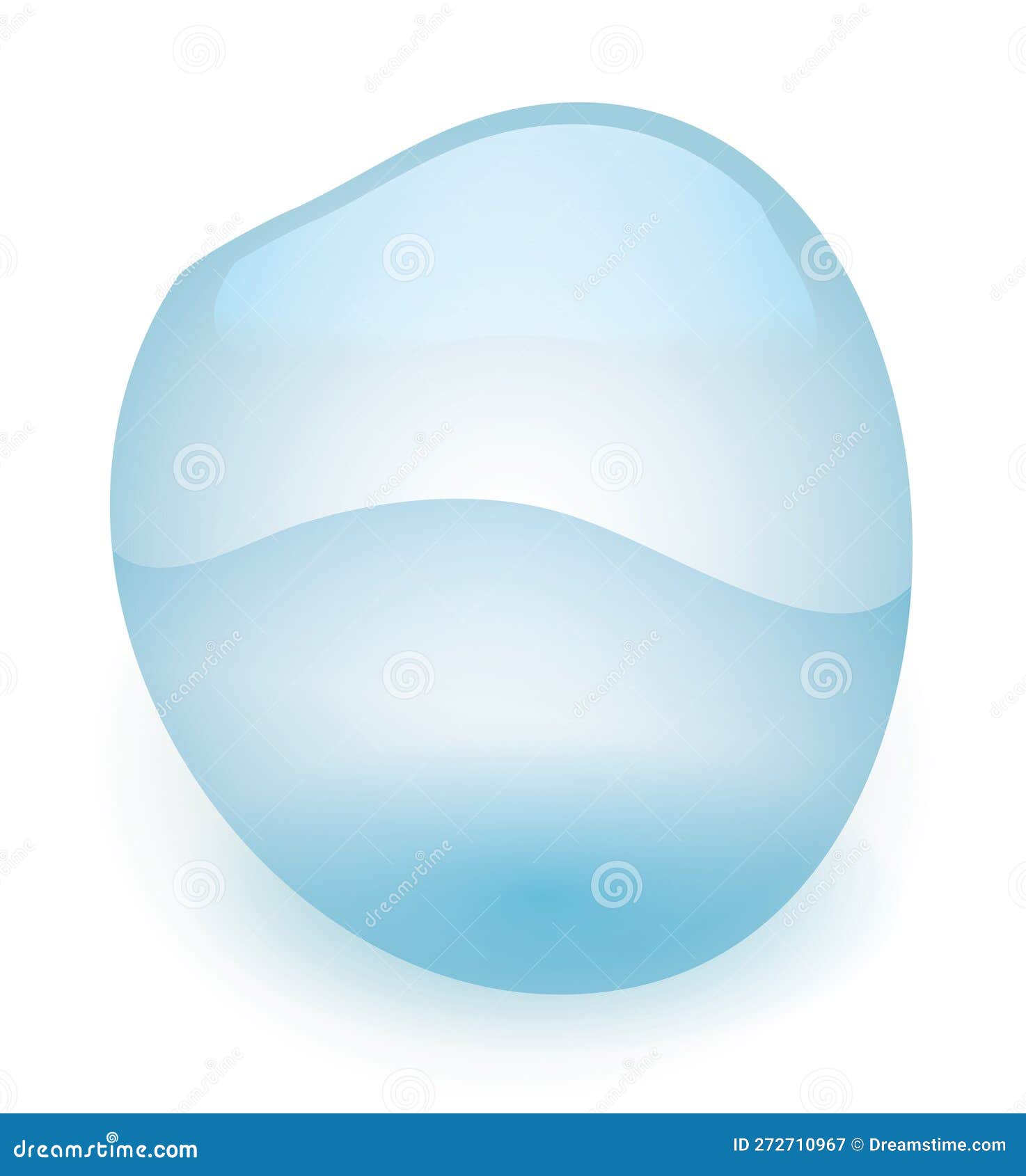 Rounded Blue Drop in Gradient Effect Over White Background, Vector ...
